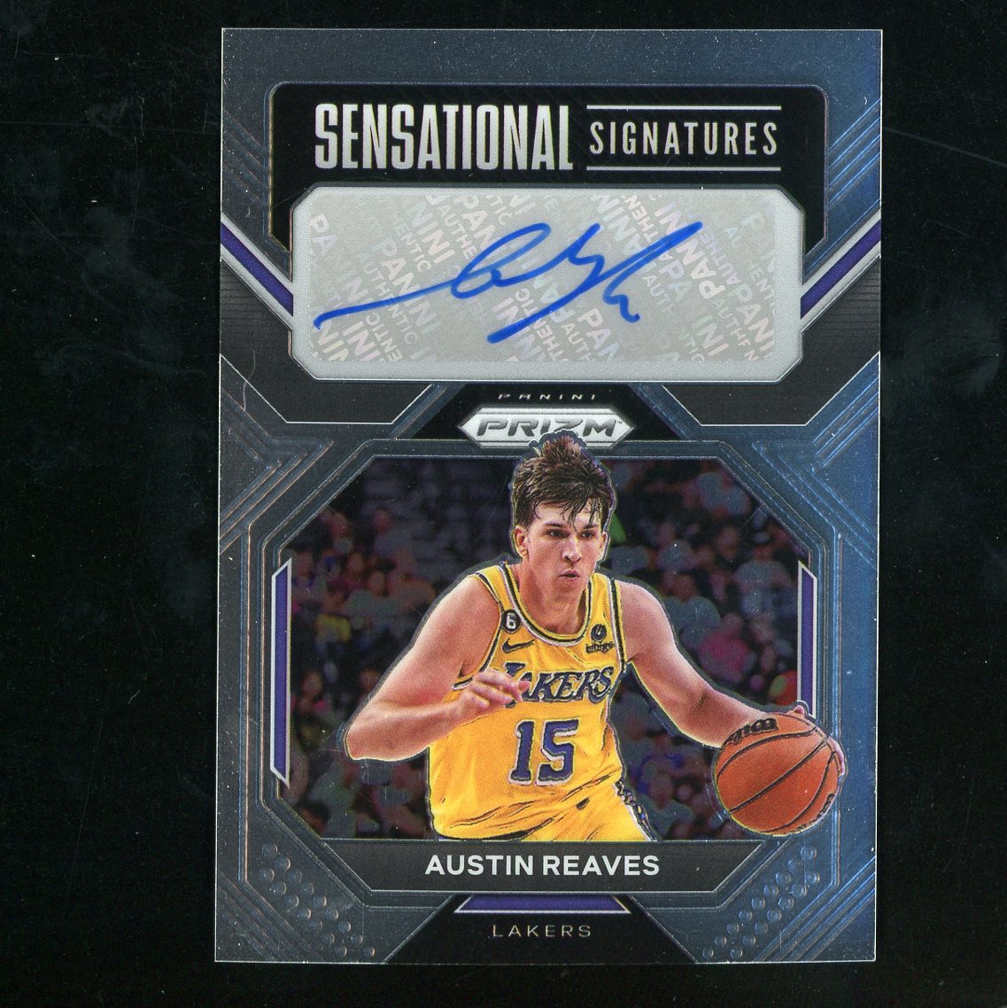 【US10-XX8102】115大圣 2022-23 里夫斯 Austin Reaves Prizm Sensational 签字 湖人 角瑕疵 卡淘