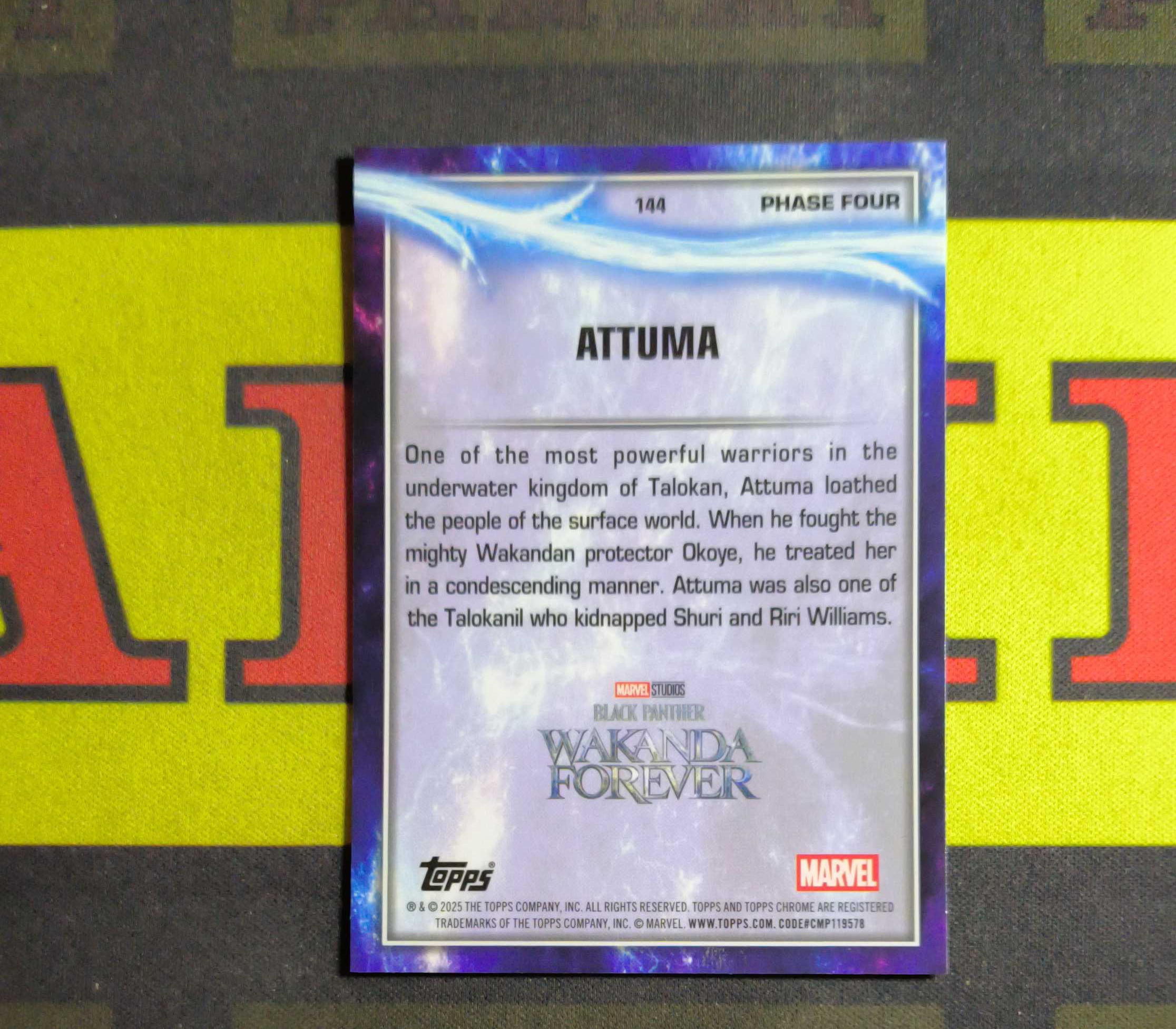 2025 Topps Marvel (MCU) Attuma 漫威 Topps Chrome 阿图玛 绿折 005/199编 细节如图（hbk） 卡淘
