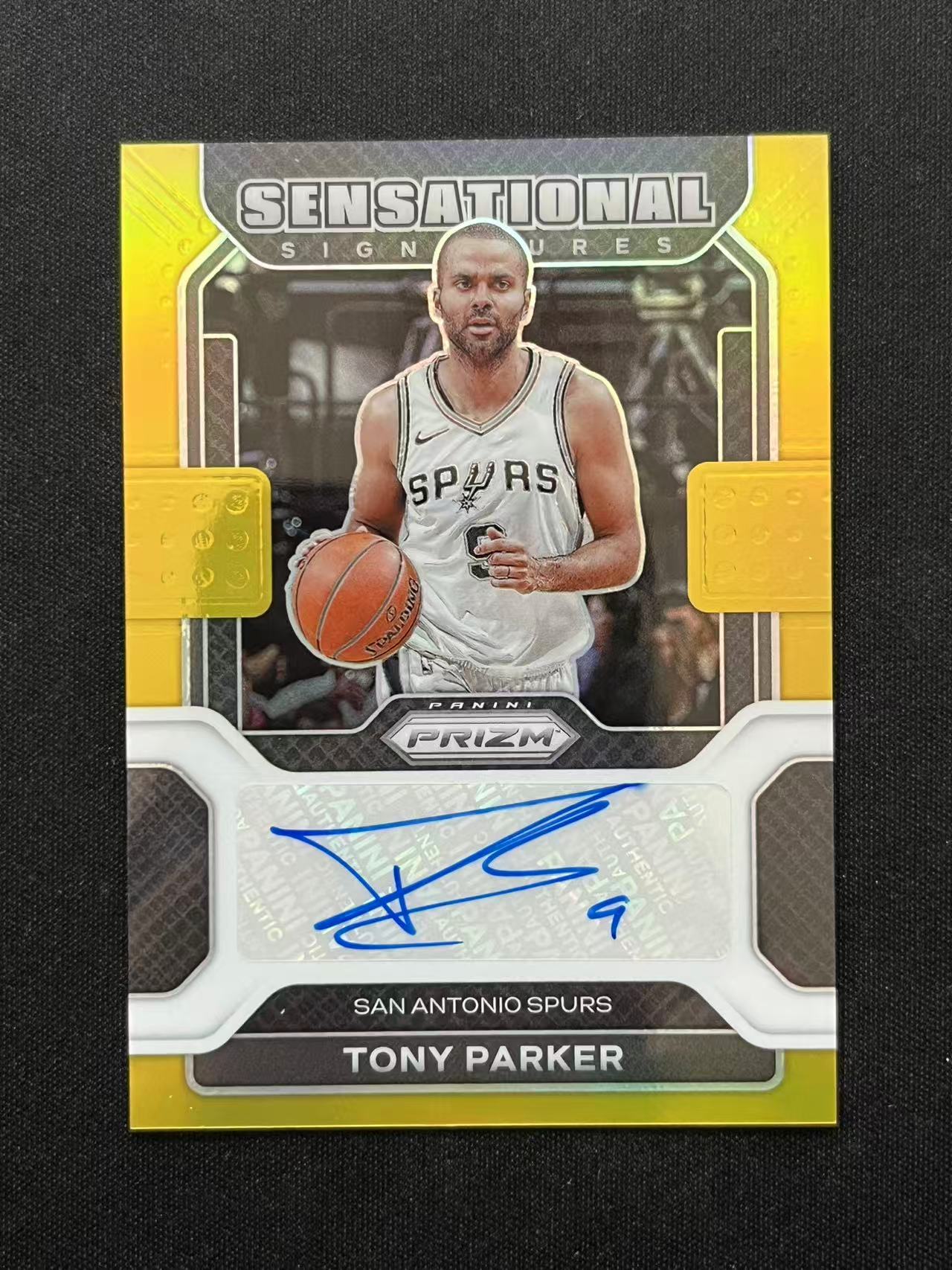 【长安代卖 截标预付80%】2021-22 Panini Prizm PZ 马刺 Tony Parker 托尼帕克 金折签字 ...