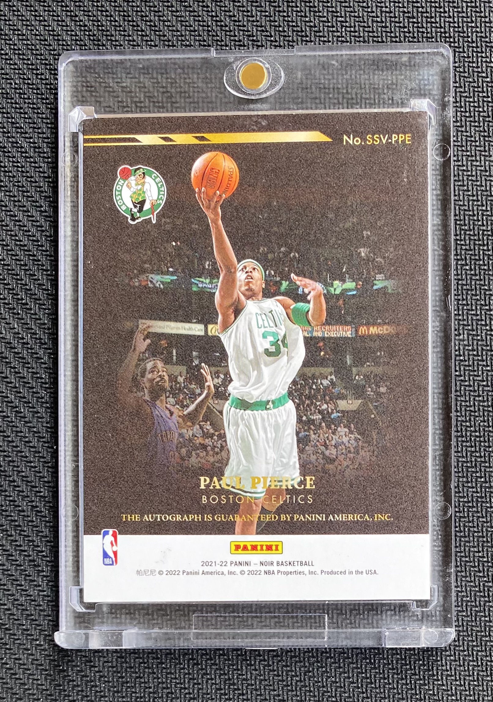 2021-22 Panini Noir Paul Pierce 波士顿凯尔特人 真理 保罗皮尔斯 Spotlight镜面聚光灯签字 金笔卡签 ...