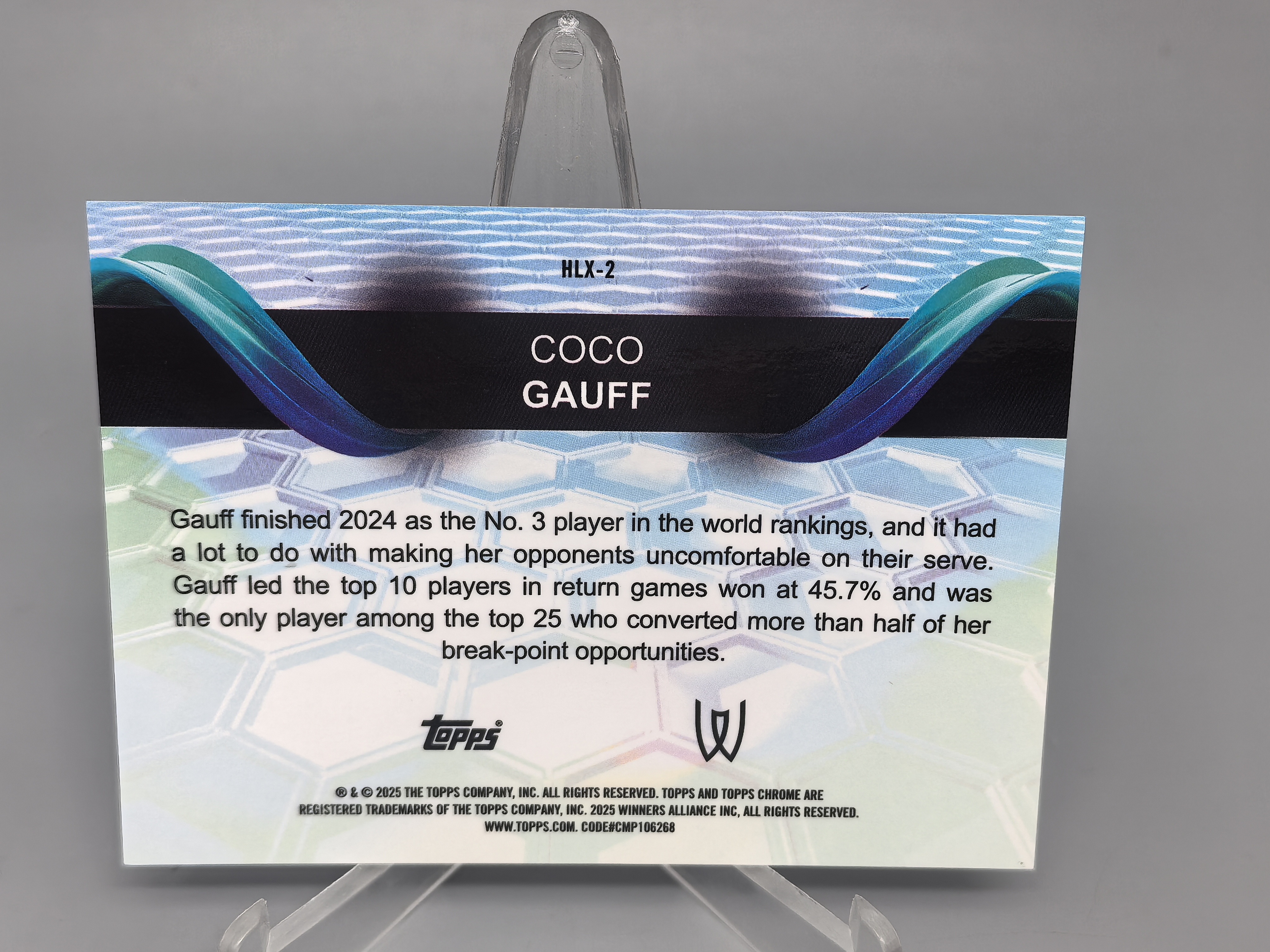 【拆吧代拍】2025 Topps Chrome 网球TC Coco Gauff 可可高芙 Helix 螺纹特卡 海利克斯 大比例 SPP 折射 ...