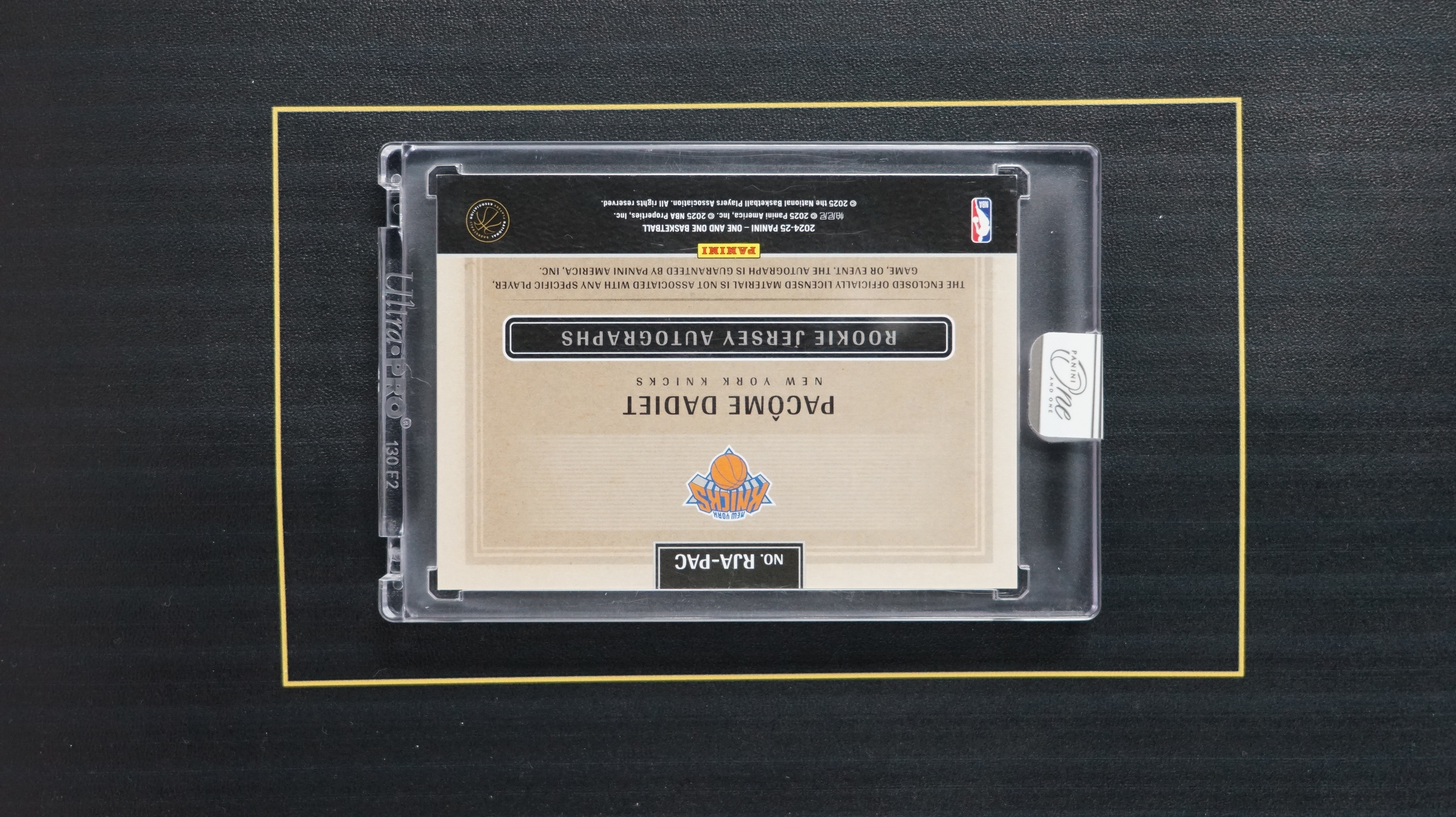 2024-25 Panini One and One Pacome Dadiet RC 新秀 尼克斯 达迪耶 99编 RPA patch 卡签 ...