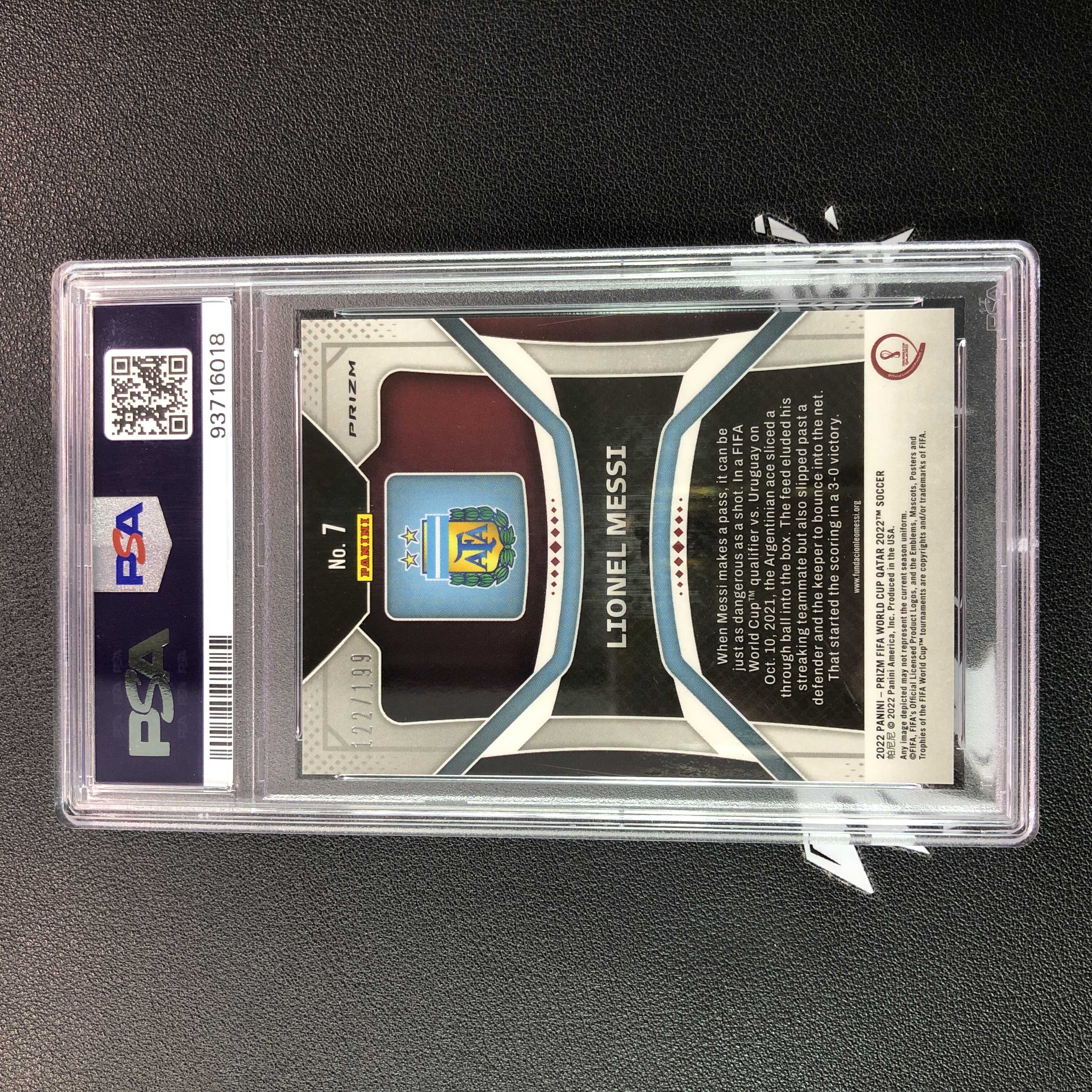 【周日精品 接代卖】拔脚焕环BP3 2022 Panini Prizm世界杯 PSA10 Lionel Messi 梅西 阿根廷 世界杯 球王 ...