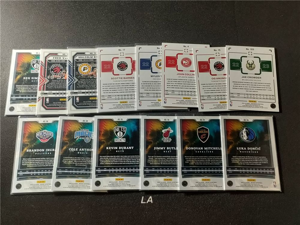 【LA拍卖】22-23 Panini 起源 上镜 黑曜石 布兰登 英格拉姆 科尔 安东尼 凯文 杜兰特 吉米 巴特勒 多诺万 米切尔 卢卡东契 ...