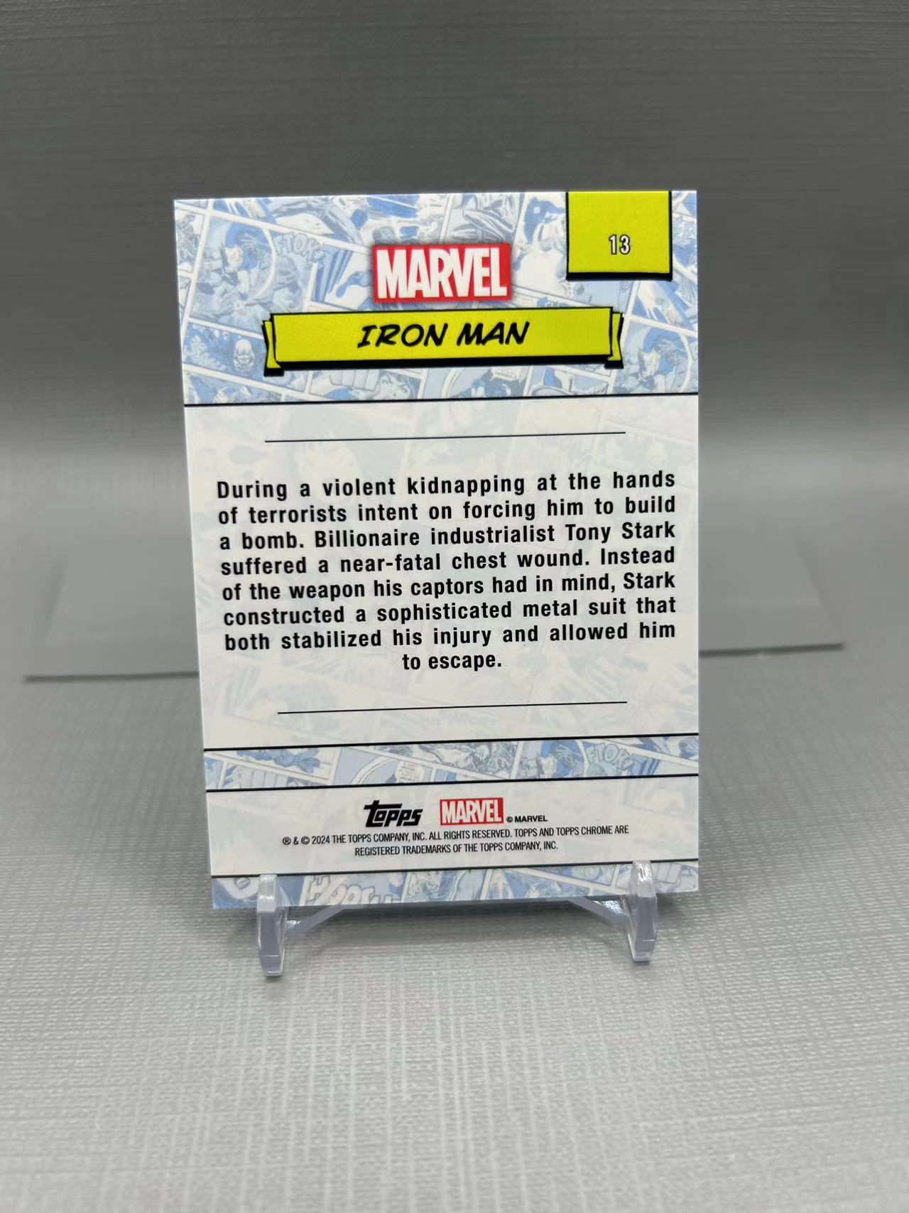 2024 Topps Marvel (MCU) iron man 【灰灰代拍】元年漫威chrome 钢铁侠 /150编 蓝波纹折 托尼史塔克 ...