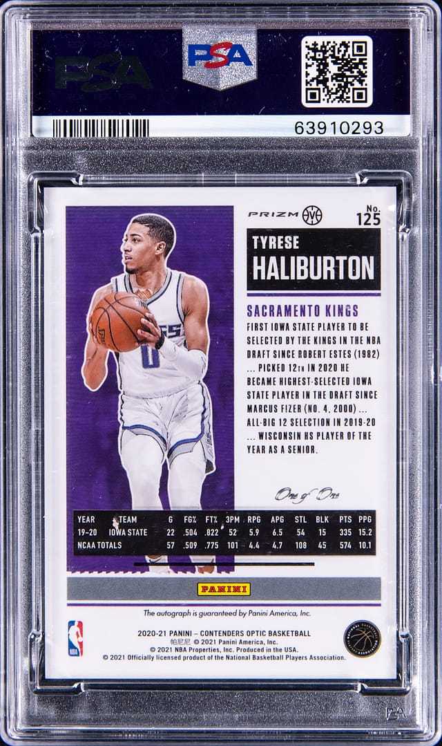 2020-21 Panini Contenders Optic Tyrese Haliburton RC 新秀 球票 哈利伯顿 哈里伯顿 变化 ...