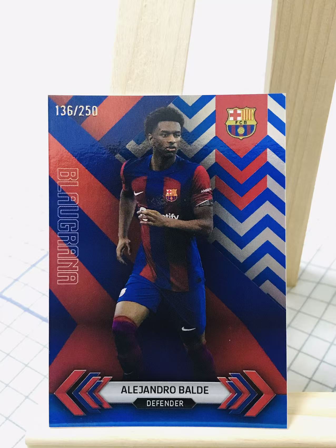 2024 Topps Topps Alejandro Balde 西甲 巴塞罗那 巴萨 巴萨队盒 蓝折 巴尔德 250编 卡品如图 卡淘