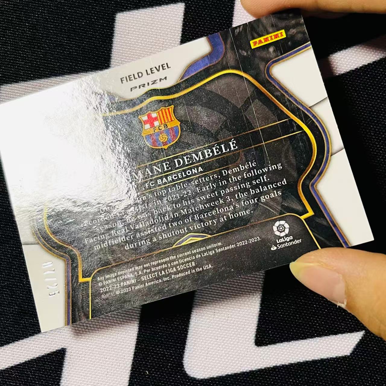 2022-23 Panini Select Ousmane Dembele 西甲SE 登贝莱 07/25编 斑马折 低编 欧冠冠军 金球候选 ...