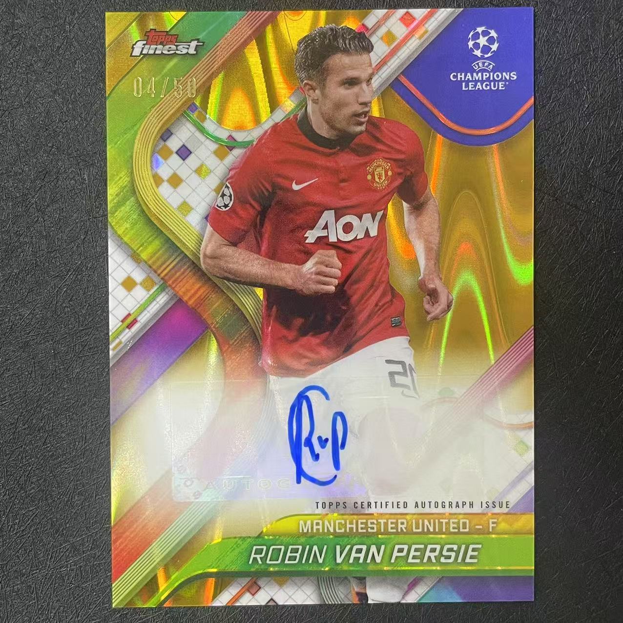 【德基拍卖】2024-25 Topps Finest Robin van Persie 欧战Finest 曼联 范佩西 范大将军 荷兰 签字 ...