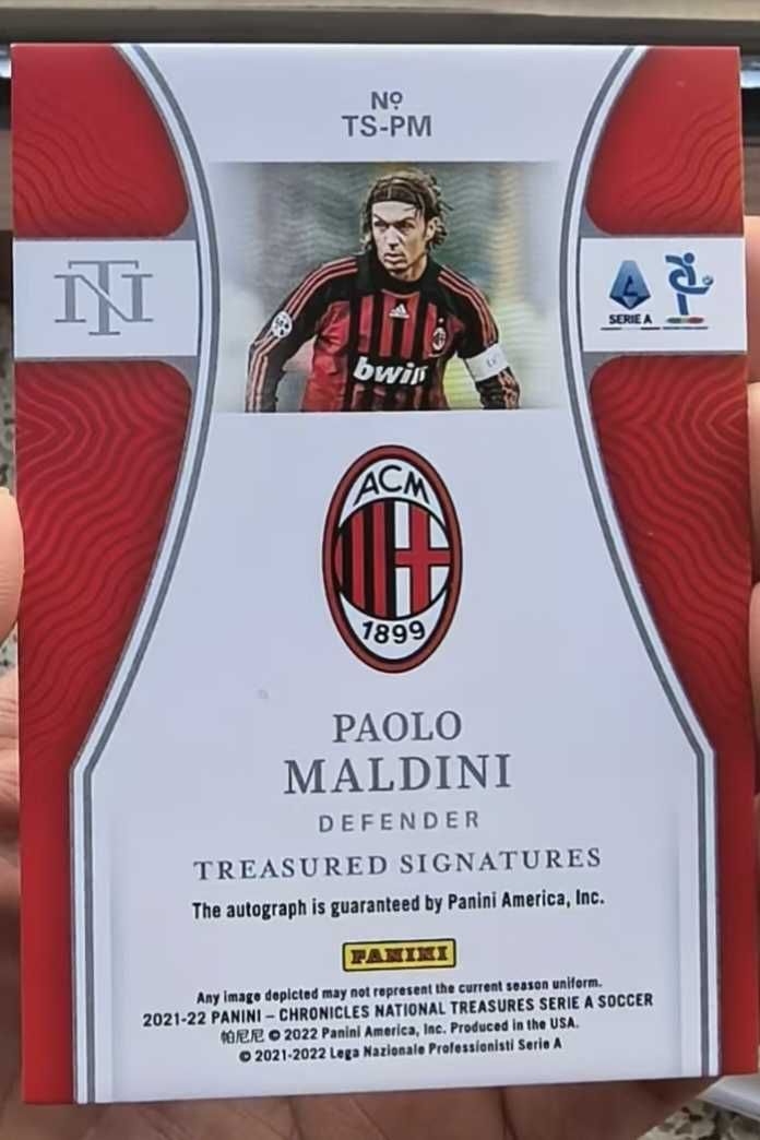 2021 Panini Immaculate Collection Paolo Maldini IMM 爱米米 保罗 马尔蒂尼 签字 AC米兰 ...