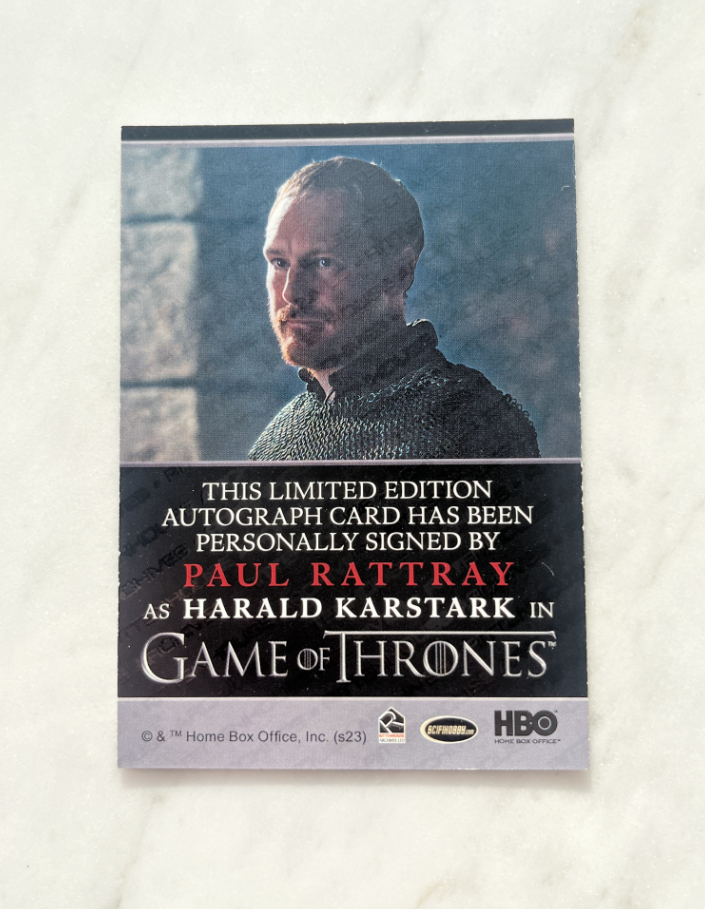 2023 Other Game of Thrones Paul Rattray HBO 权游 权利的游戏 权力的游戏 冰与火之歌 莱特雷 卡史 ...