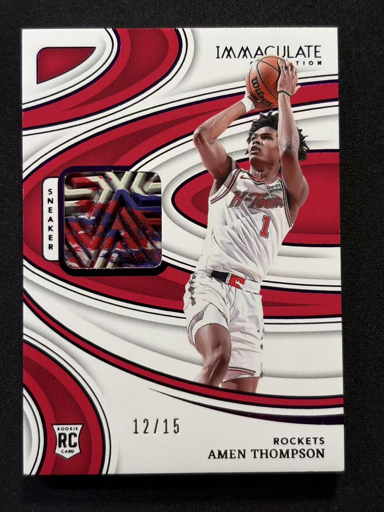2023-24 Panini Immaculate Amen Thompson RC 爱咪咪 阿门 汤普森 火箭 12/15编 鞋底实物切割 ...