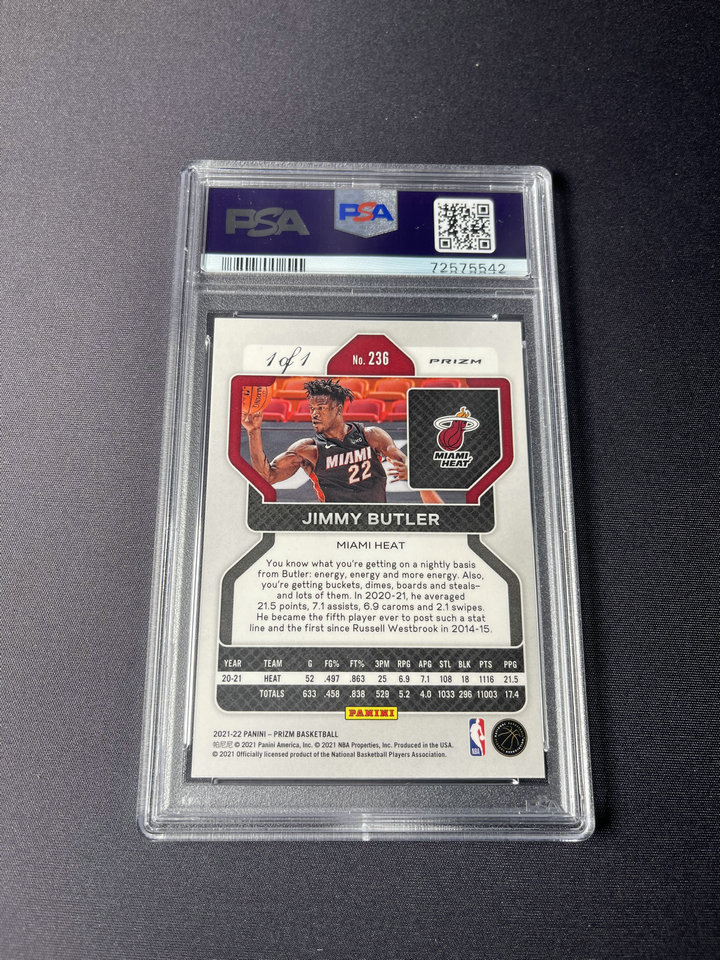 2021-22 Panini Prizm Jimmy Butler 热火 吉米巴特勒 折射 黑shimmer折 黑折 1/1 1of1 ...