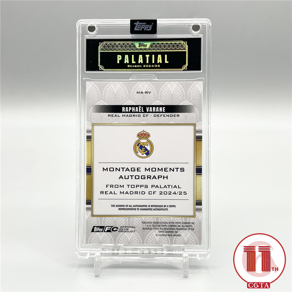 【CGTA】2024-25 Topps Palatial 宫殿 皇马 队盒 瓦拉内 03/15编 紫折 完美签字 Montage ...