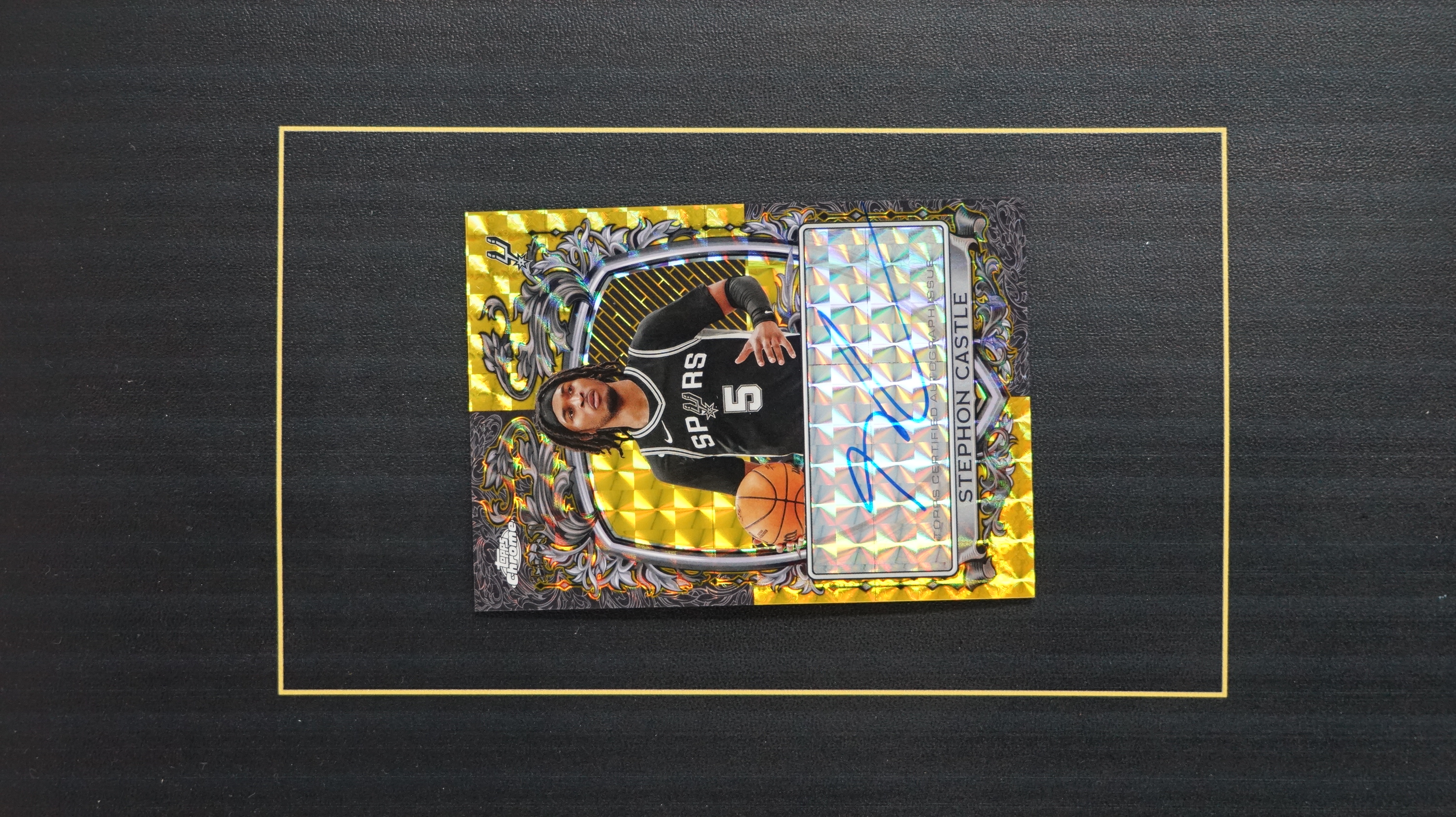 2025-26 Topps Chrome Stephon Castle 马刺 斯蒂芬 卡斯尔 50编 金马赛克折 Signature ...