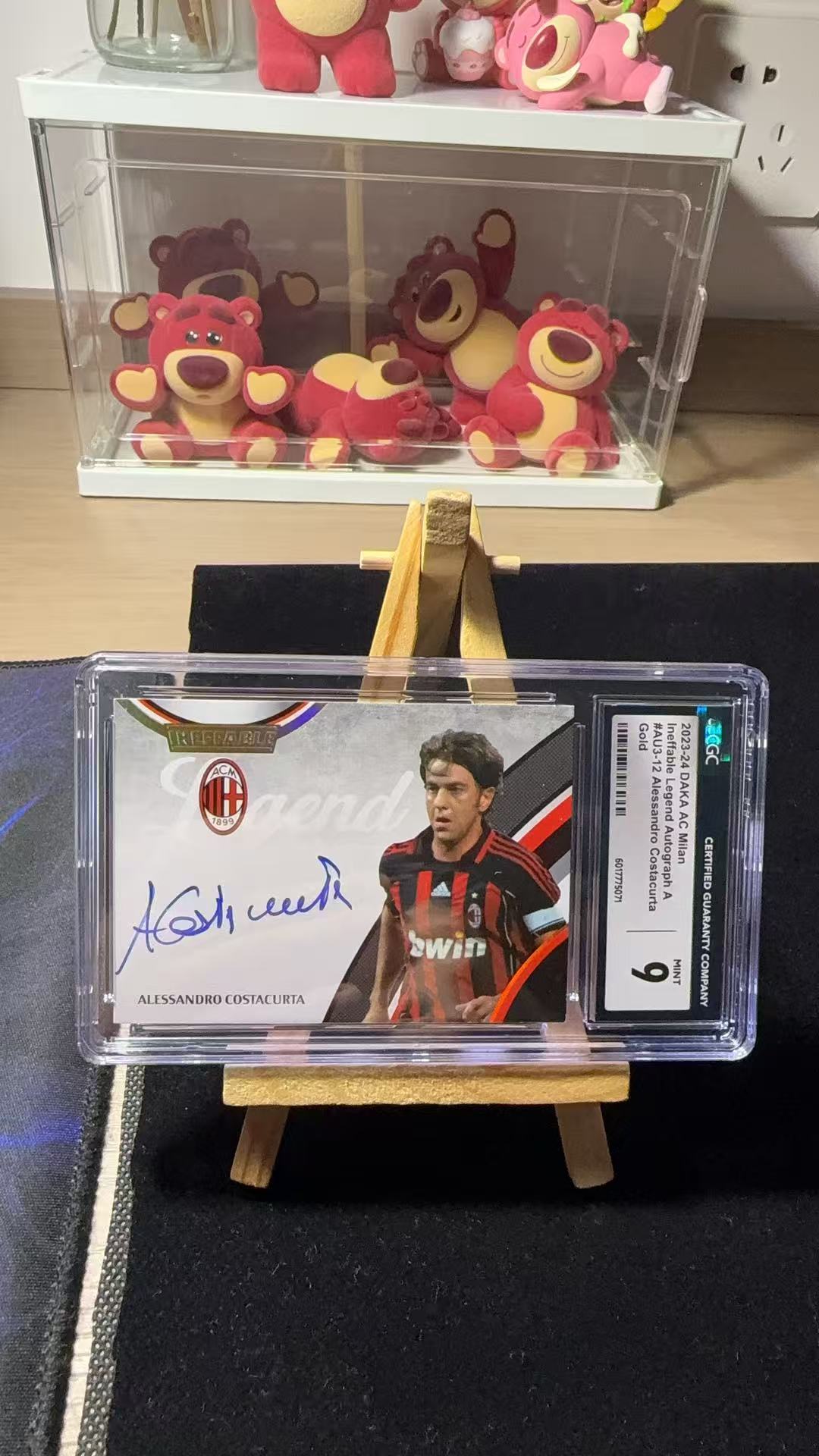 2024 DAKA AC米兰足球俱乐部 ALESSANDRO COSTACURTA 达咖 AC米兰队盒 科斯塔库塔 5/9编 完美签字签名卡签 横板 CGC评级9分 梦煜 JD 卡淘