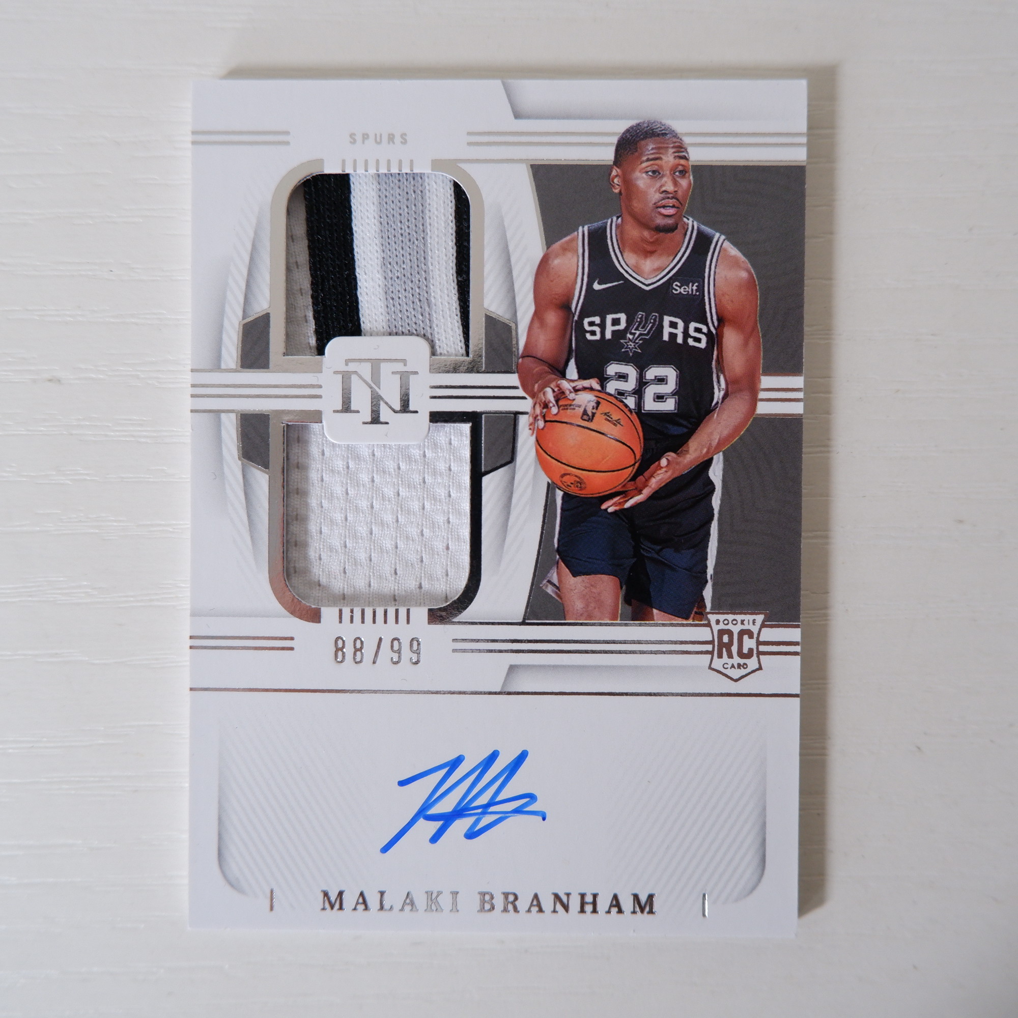 2022-23 Panini National Treasures Malaki Branham RC 【小町拍卖】国宝 布兰纳姆 马刺 新秀 ...