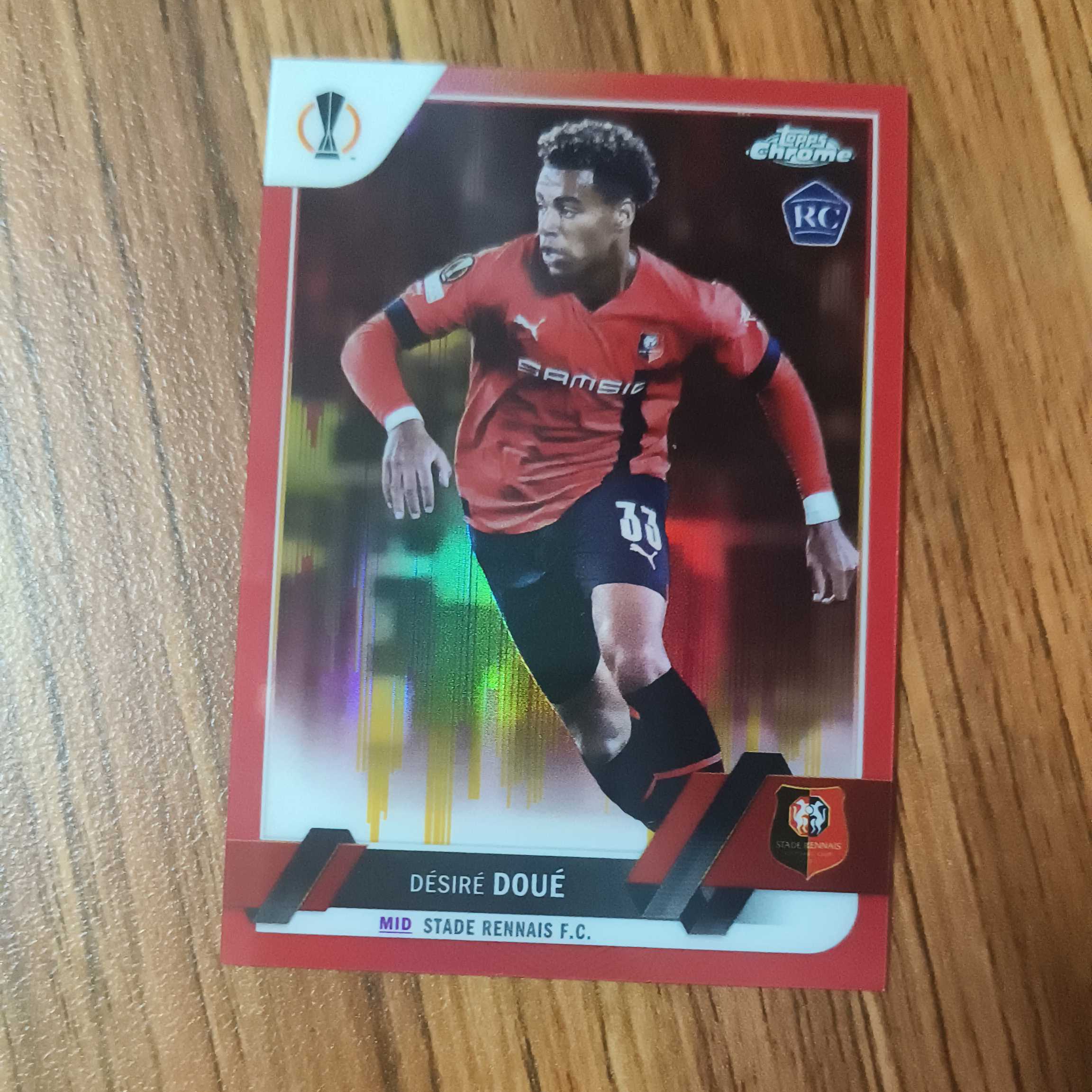 【标准版代拍预付80%】 2022-23 Topps Chrome Desire Doue 欧战TC 杜埃 雷恩 欧联 RC 新秀 红金地震折 ...