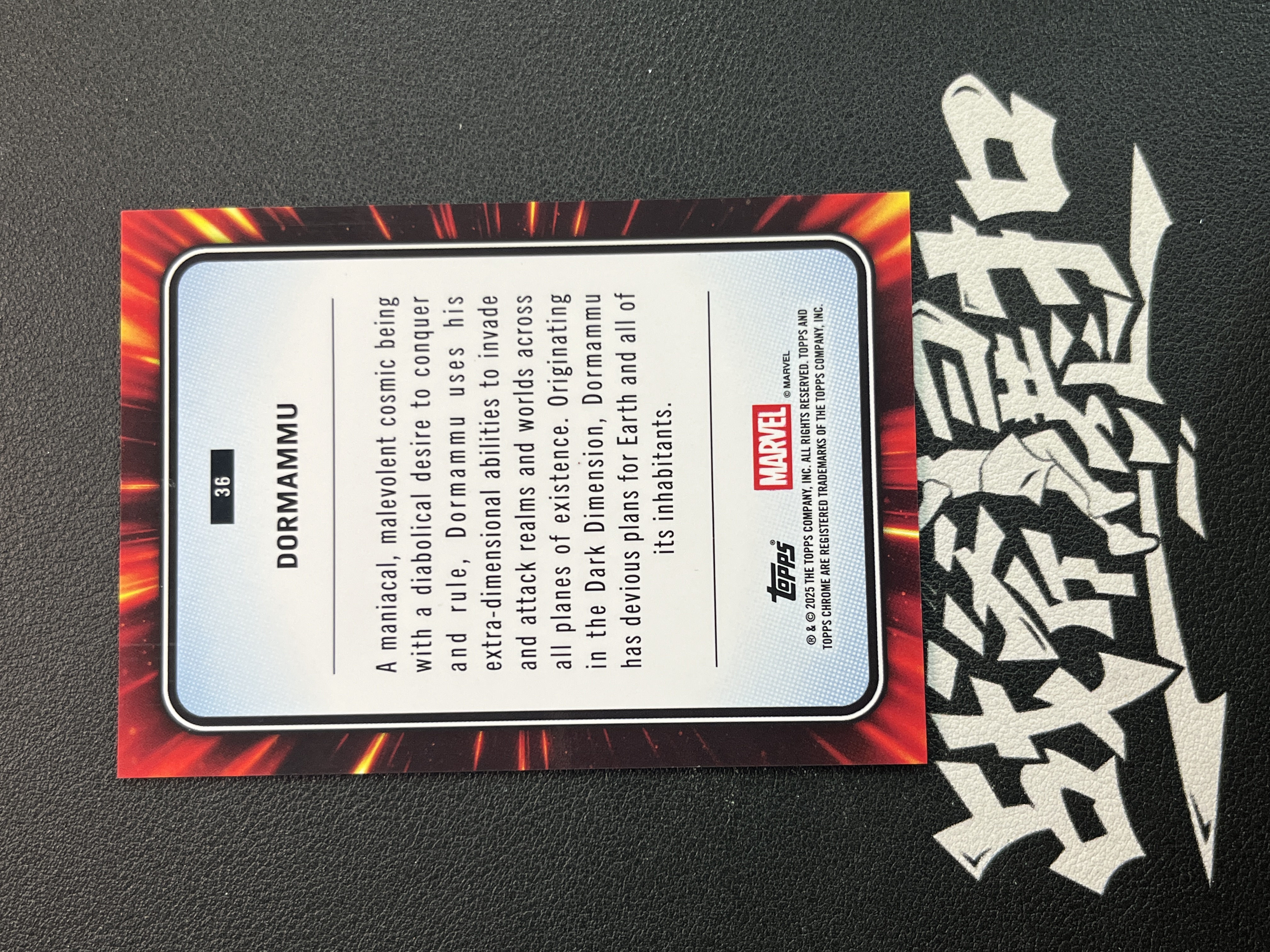 2025 Topps Marvel (MCU) Chrome 漫威 Dormammu 多玛姆 复仇者 21/25编 低编 橙折 收藏必备 瑕疵 ...