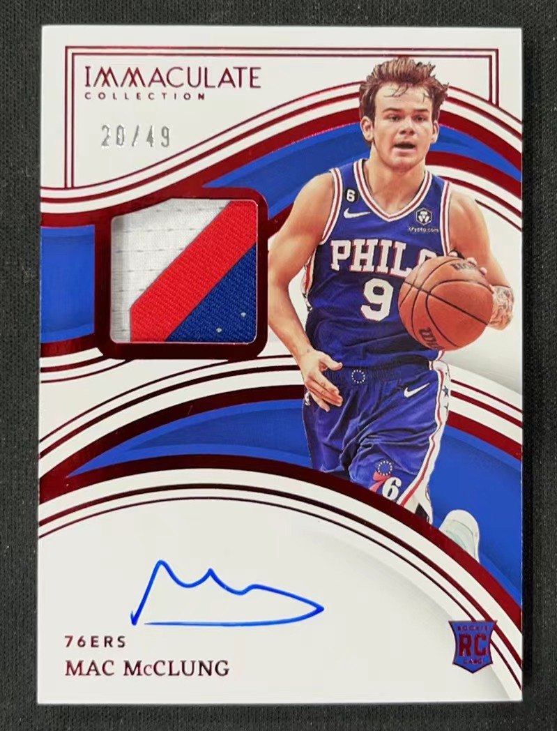 2022-23 Panini Immaculate Mac McClung 【长安代卖】76人 新秀RC 扣篮王 马克麦克朗 新秀patch ...
