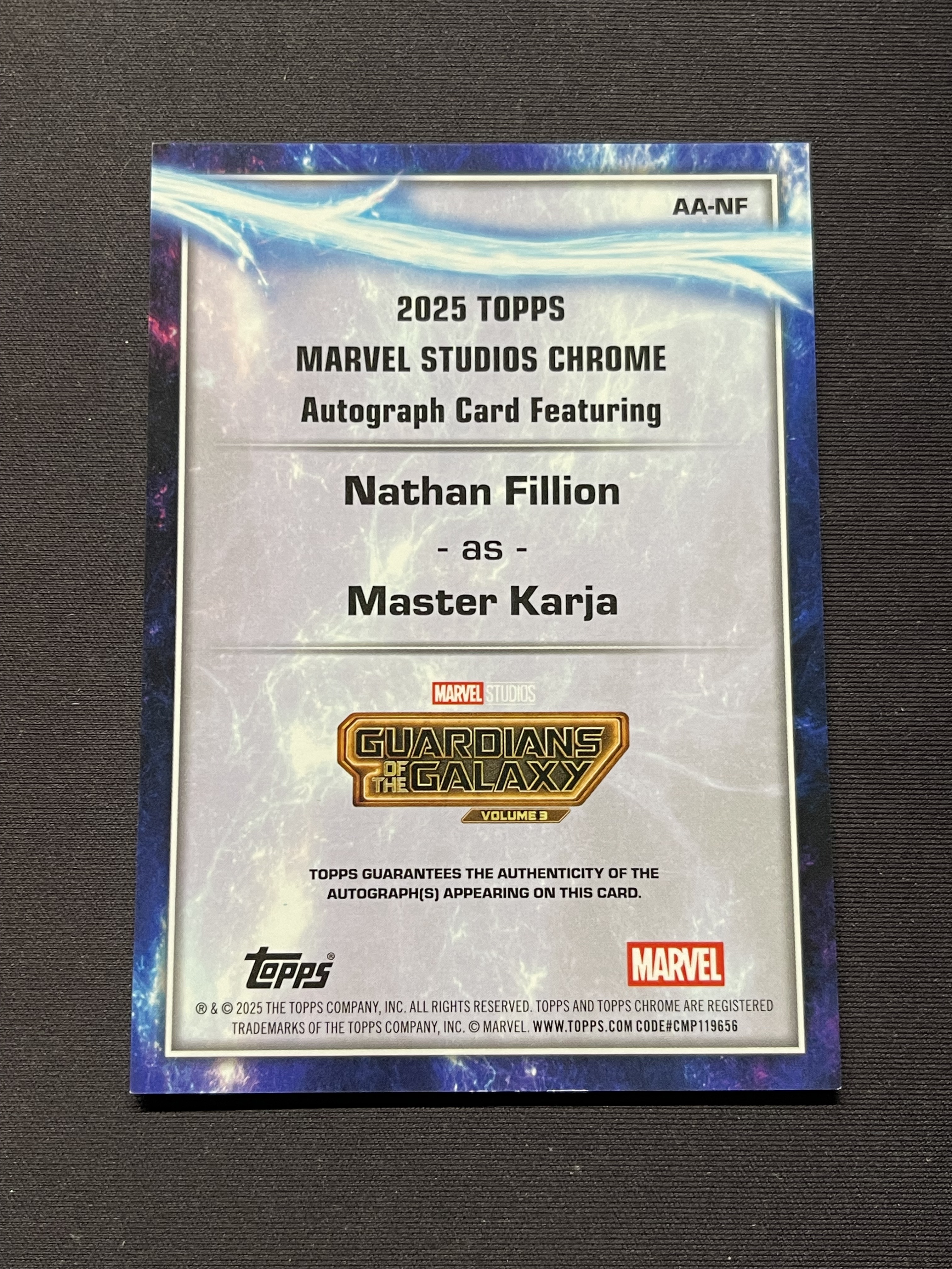 2025 Topps Marvel Studios Master Karja Chrome 漫威 银河护卫队3 内森·菲利安 饰 卡加大师 ...