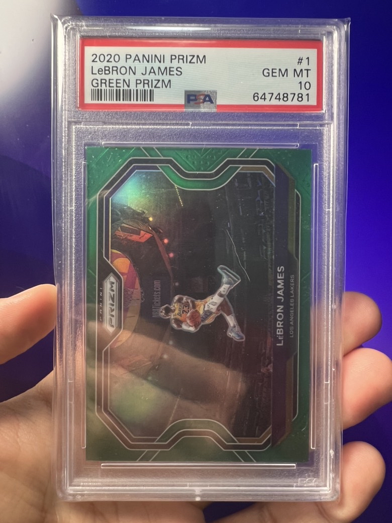 2020-21 Panini Prizm LeBron James 勒布朗詹姆斯 剪刀脚 绿折 剪刀腿 psa10 满分评级 【西西玩卡】 卡淘