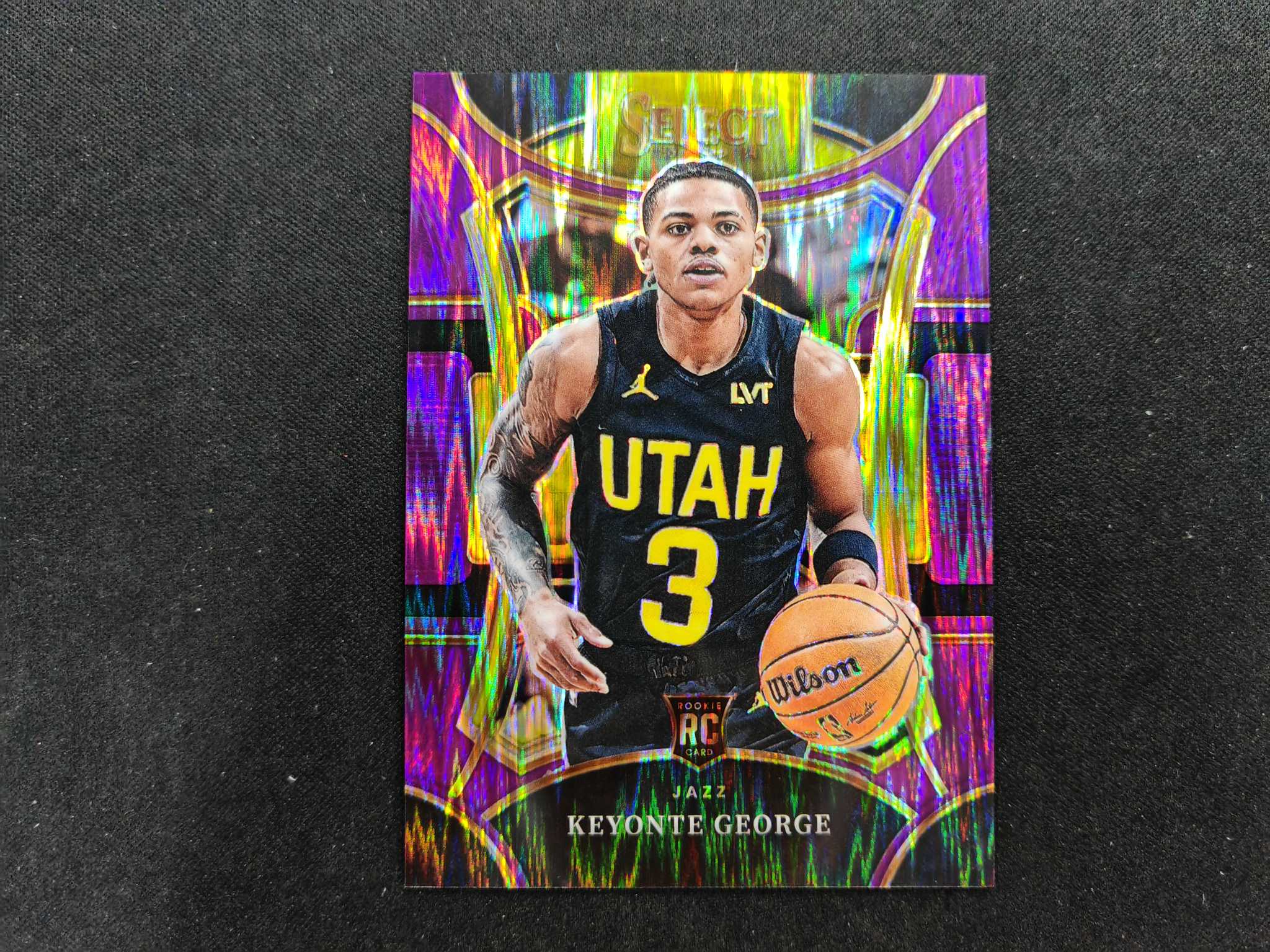 2023-24 Panini select Keyonte George RC SC球星卡 新秀 爵士 基昂特乔治 四级 紫shimmer ...
