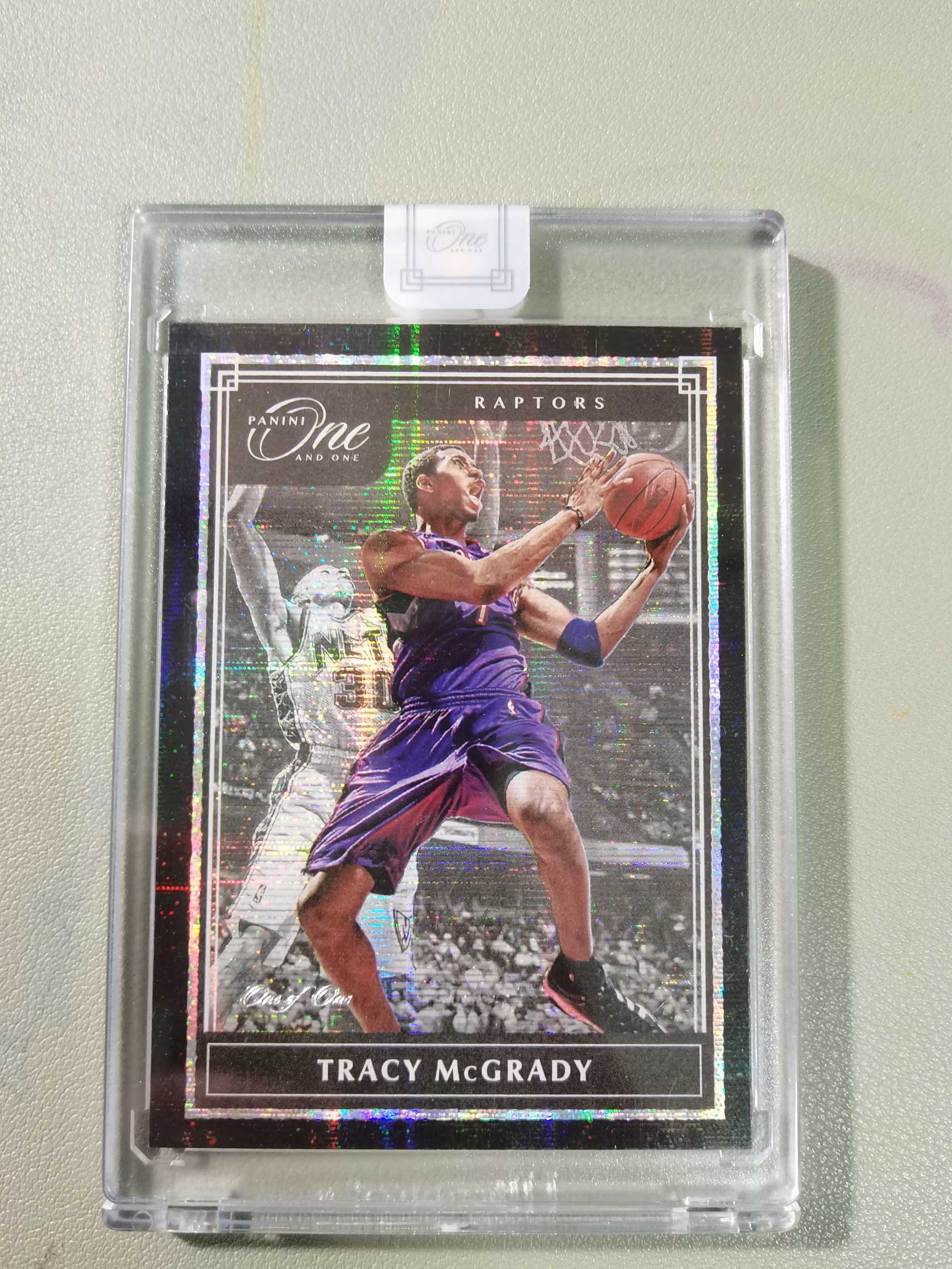 2019-20 Panini One and One Tracy McGrady 2019-20 one and one 元年 麦迪 猛龙队 新秀选图 one of one 原封 黑折 1/1 ...