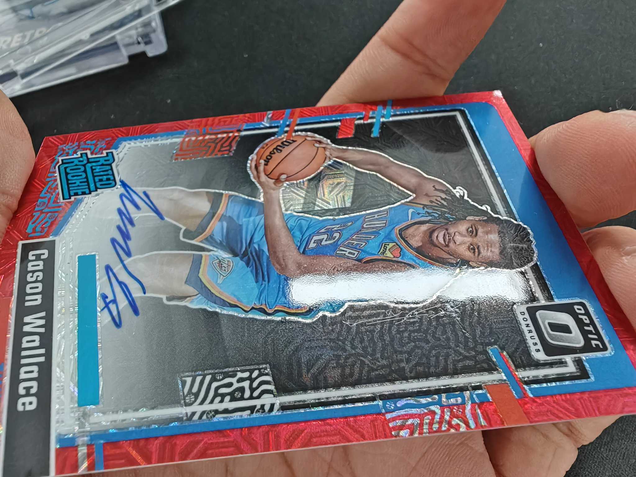 2023-24 Panini Optic Cason Wallace RC SC球星卡 杜蕾斯op 新秀 雷霆 凯森华莱士 卡签 红mojo ...