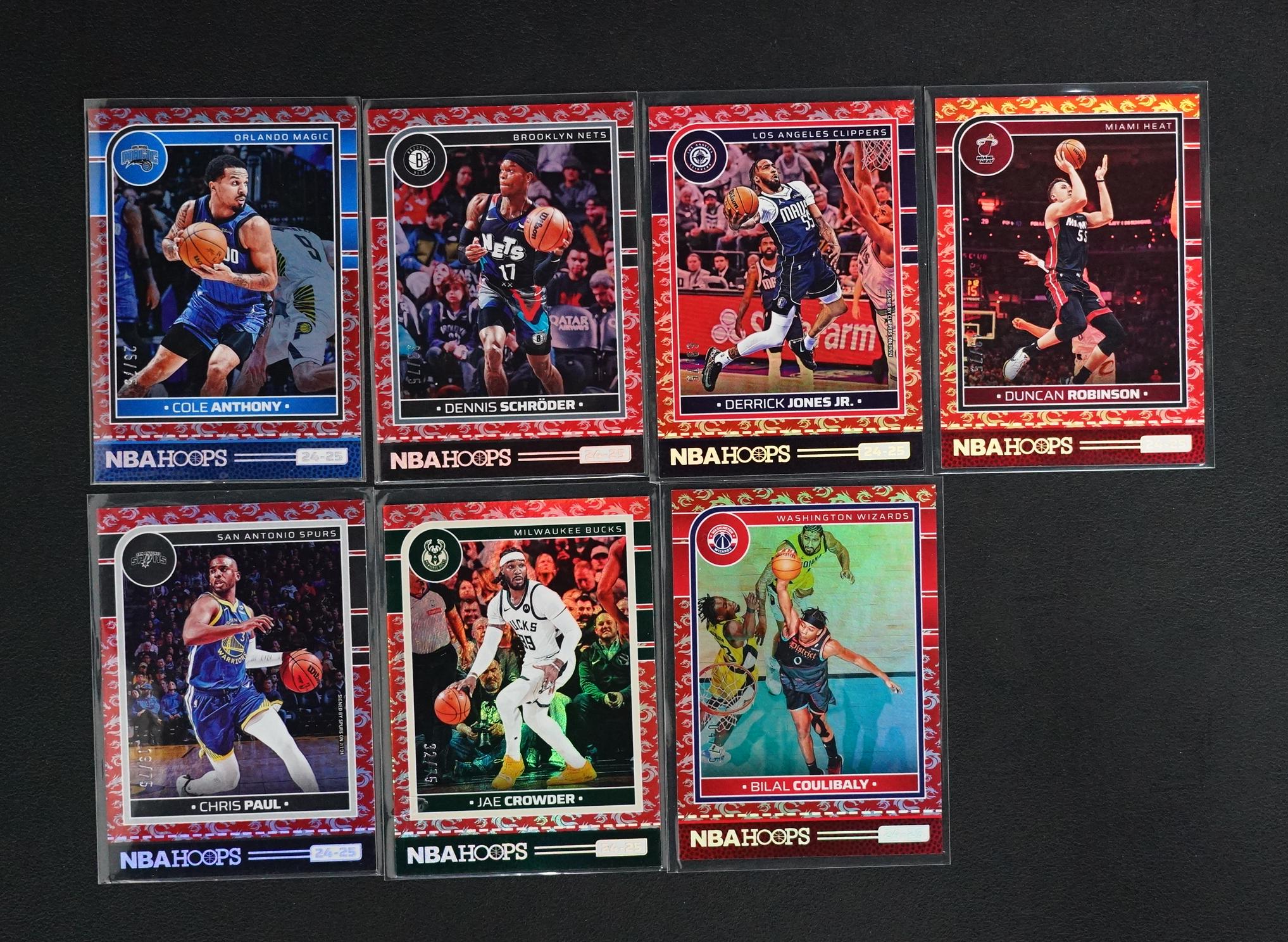 2024-25 Hoops 科尔安东尼 施罗德 库利巴利 克里斯保罗 德里克琼斯 等 75编 龙纹折 lot【V810】64【超新星代卖】B 卡淘
