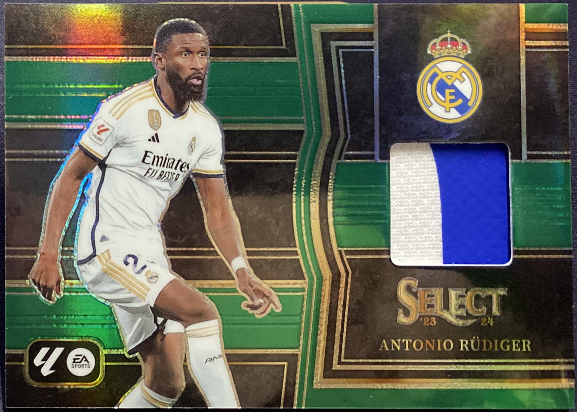 2023-24 Panini Select Antonio Rüdiger 吕迪格 皇家马德里 德国 西甲 1/5编 首编 超低编绿折物料 ...