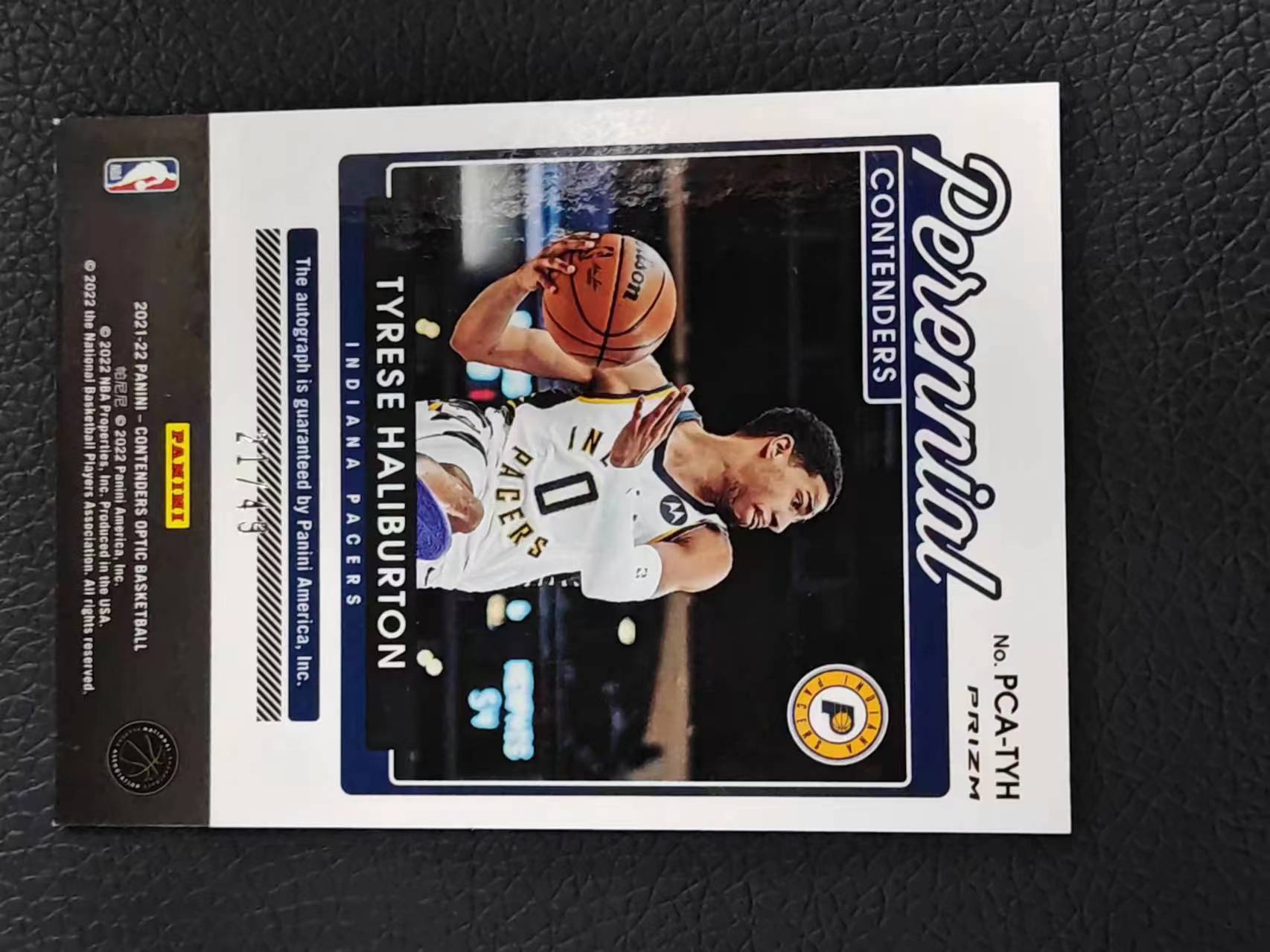 2021-22 Panini Contenders Optic Tyrese Haliburton OP球票 泰雷塞 哈利伯顿 签字 49编 ...
