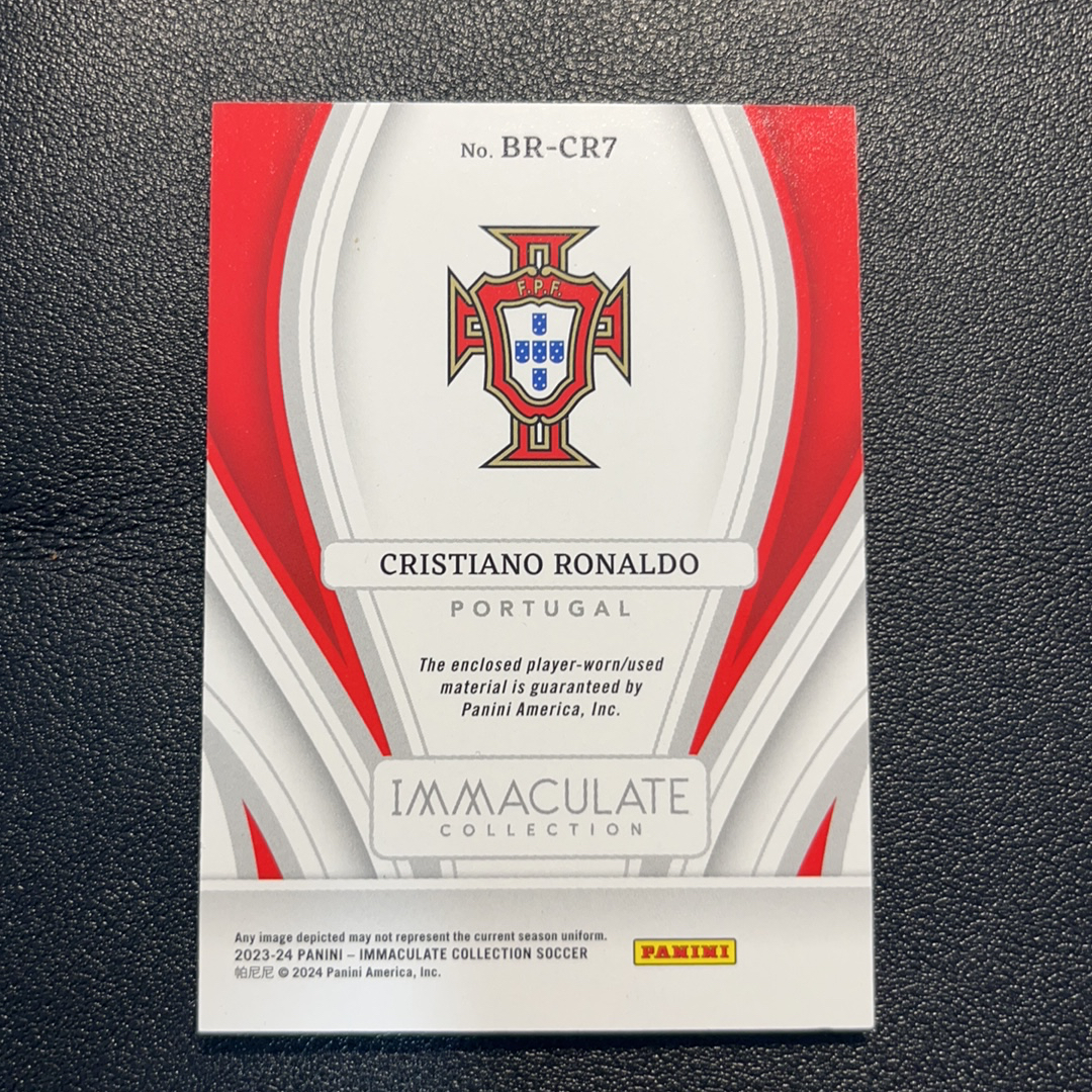 2023-24 Panini Immaculate Cristiano Ronaldo 爱咪咪 尤文图斯 葡萄牙 罗纳尔多 C罗 亲穿球衣 落 ...