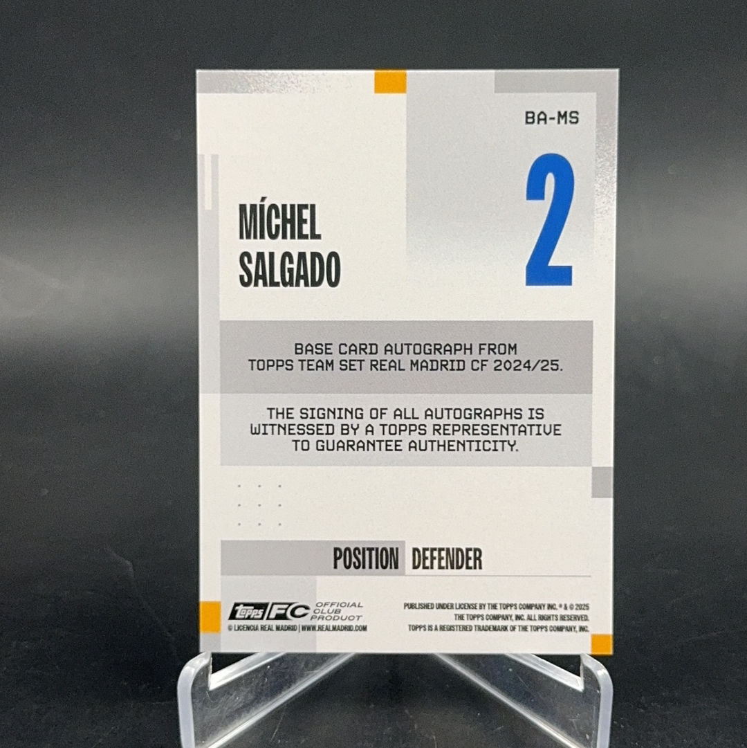 2025 Topps 皇马队盒 Michel Salgado 【五月拍卖 顺丰空运】萨尔加多 皇家马德里 名宿 折射 250编 签字 完美签字 ...