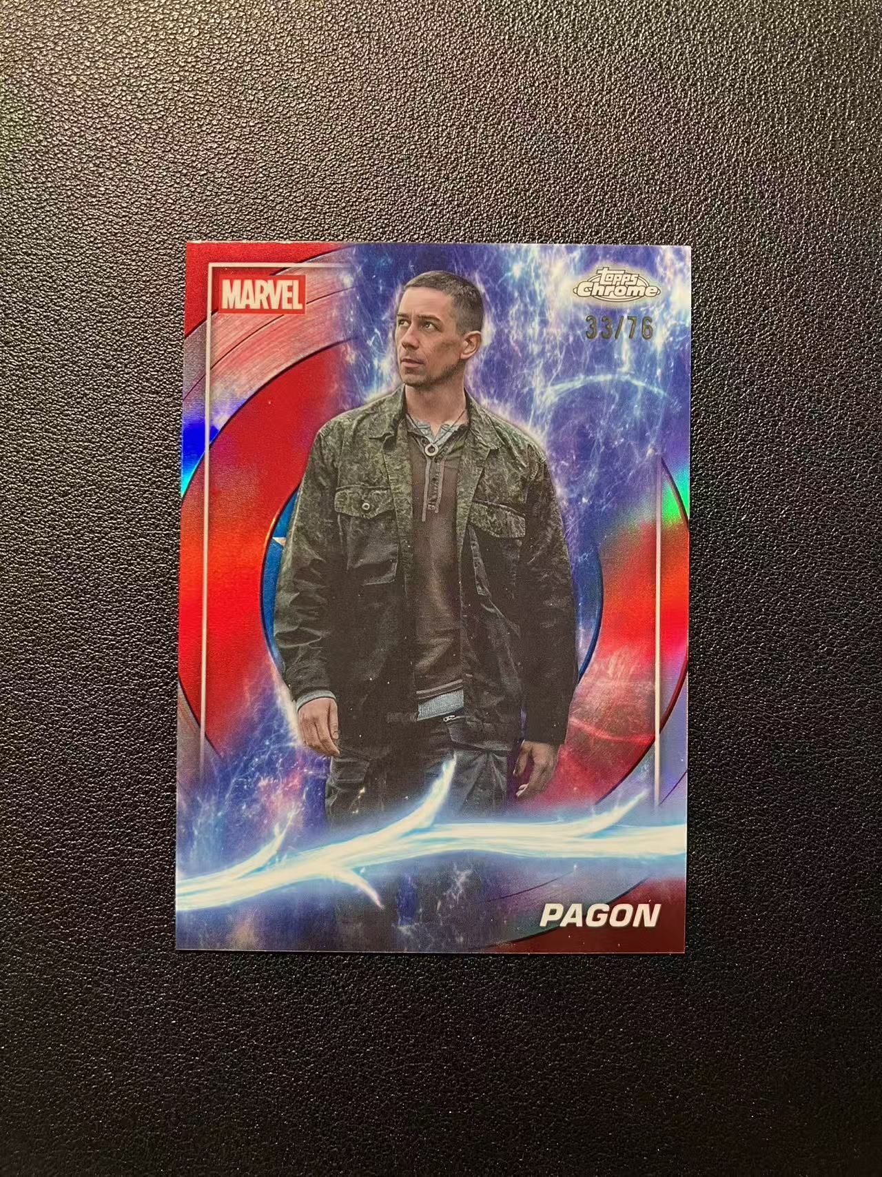 2025 Topps Chrome Marvel Pagon 漫威Chrome 佩贡 33/76编 美国队长折 美队折 Base 克里人士兵 ...