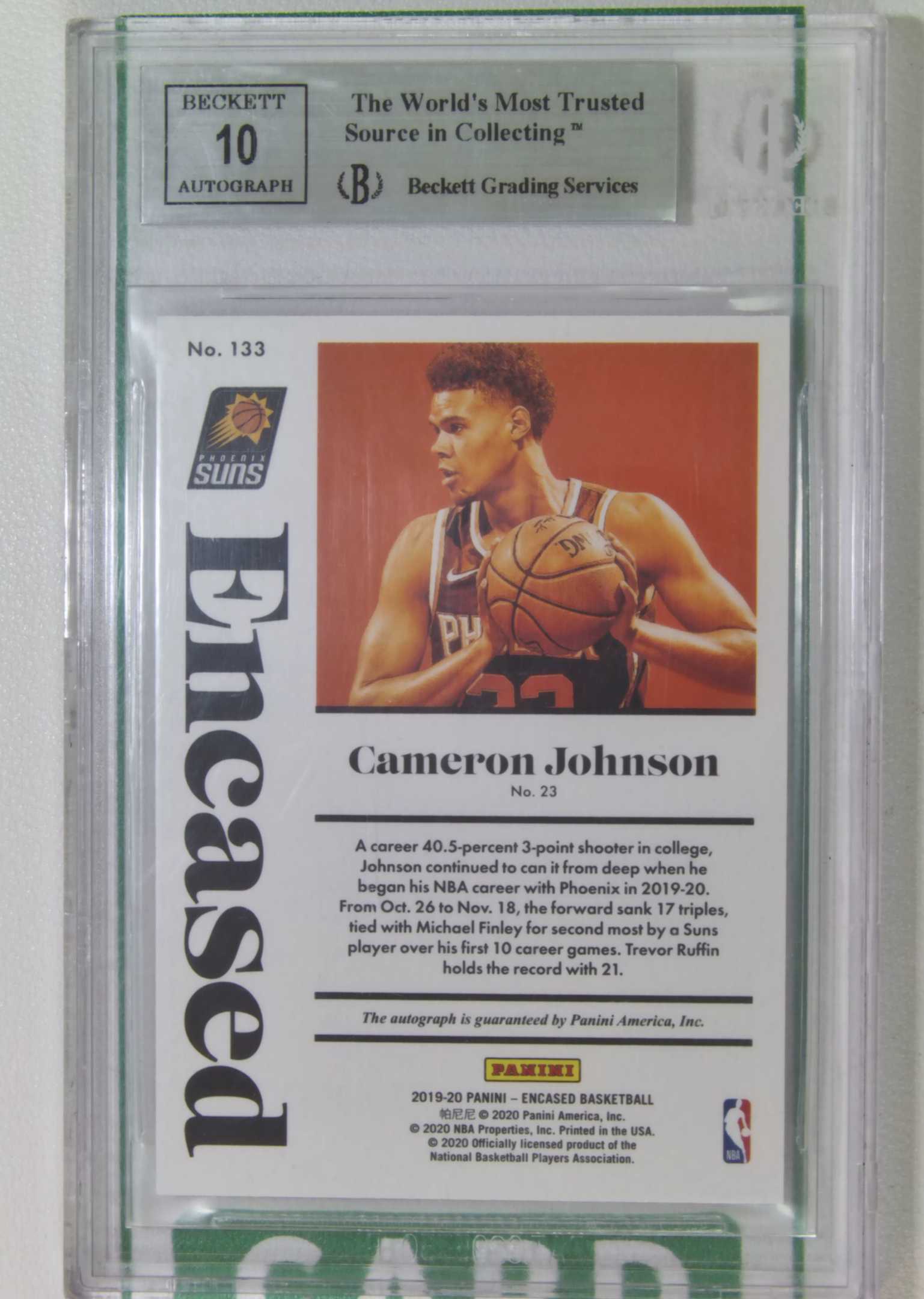 2019-20 Panini Encased Cameron Johnson RC 卡梅隆 约翰逊 云端 太阳 新秀 75/99编 签字 卡签 ...
