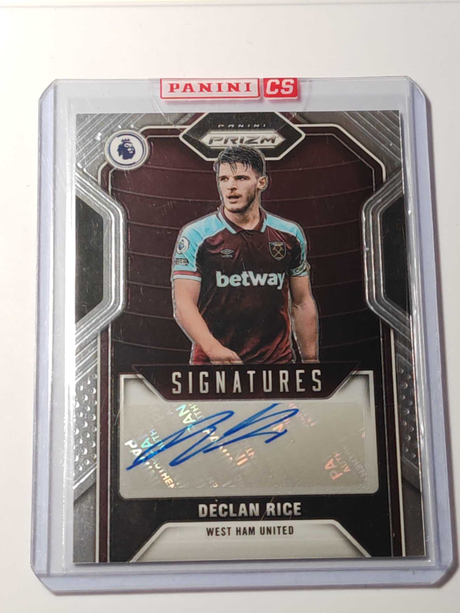 2022-23 Panini Prizm Declan Rice 欧冠 世界杯 阿斯顿维拉 英超 阿森纳 赖斯 莱斯 签字 签名 原封卡夹 卡淘