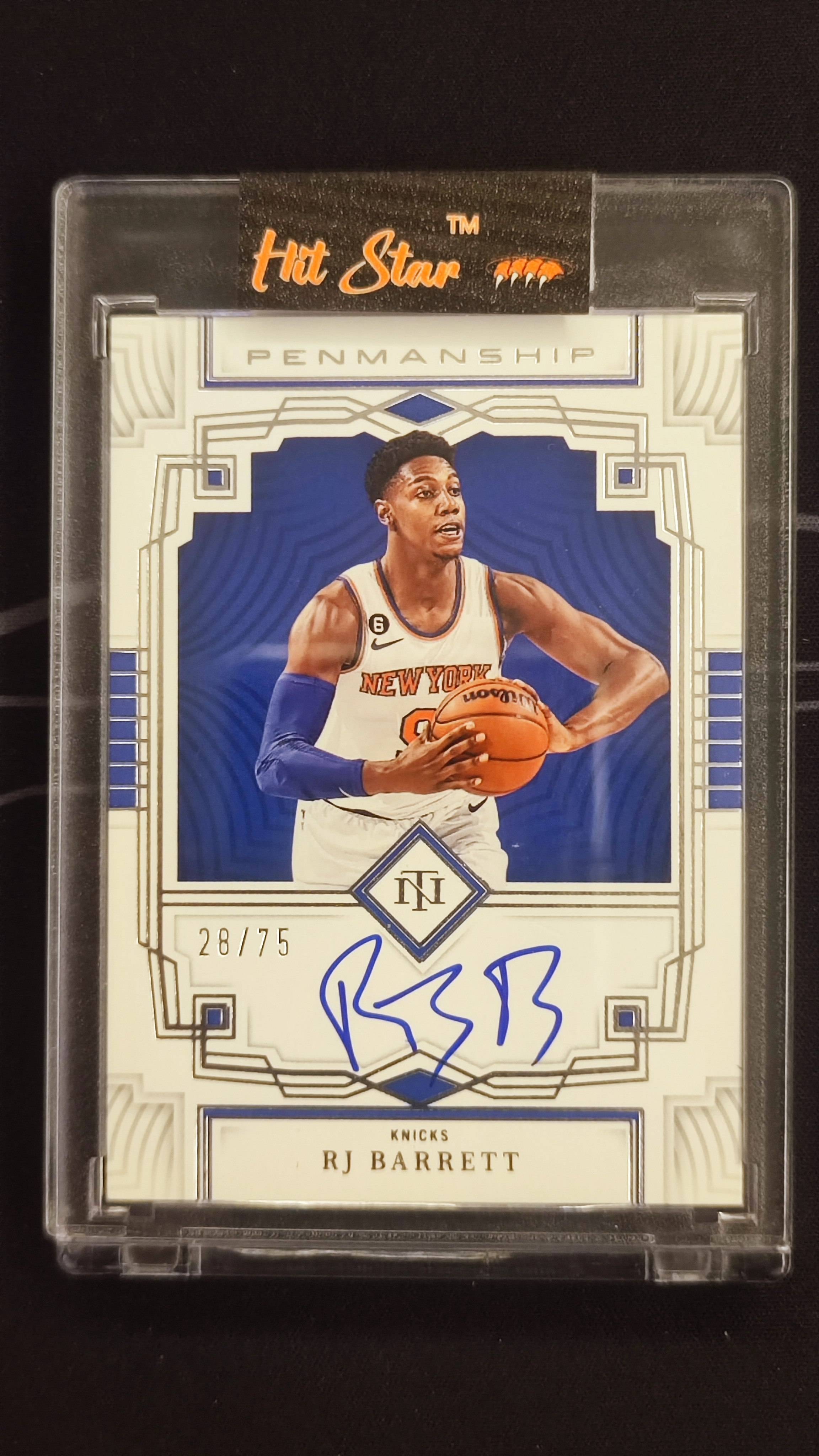 2022-23 Panini National Treasures R.J. Barrett 高端国宝 RJ 巴雷特 /75编 卡签 签字 ...