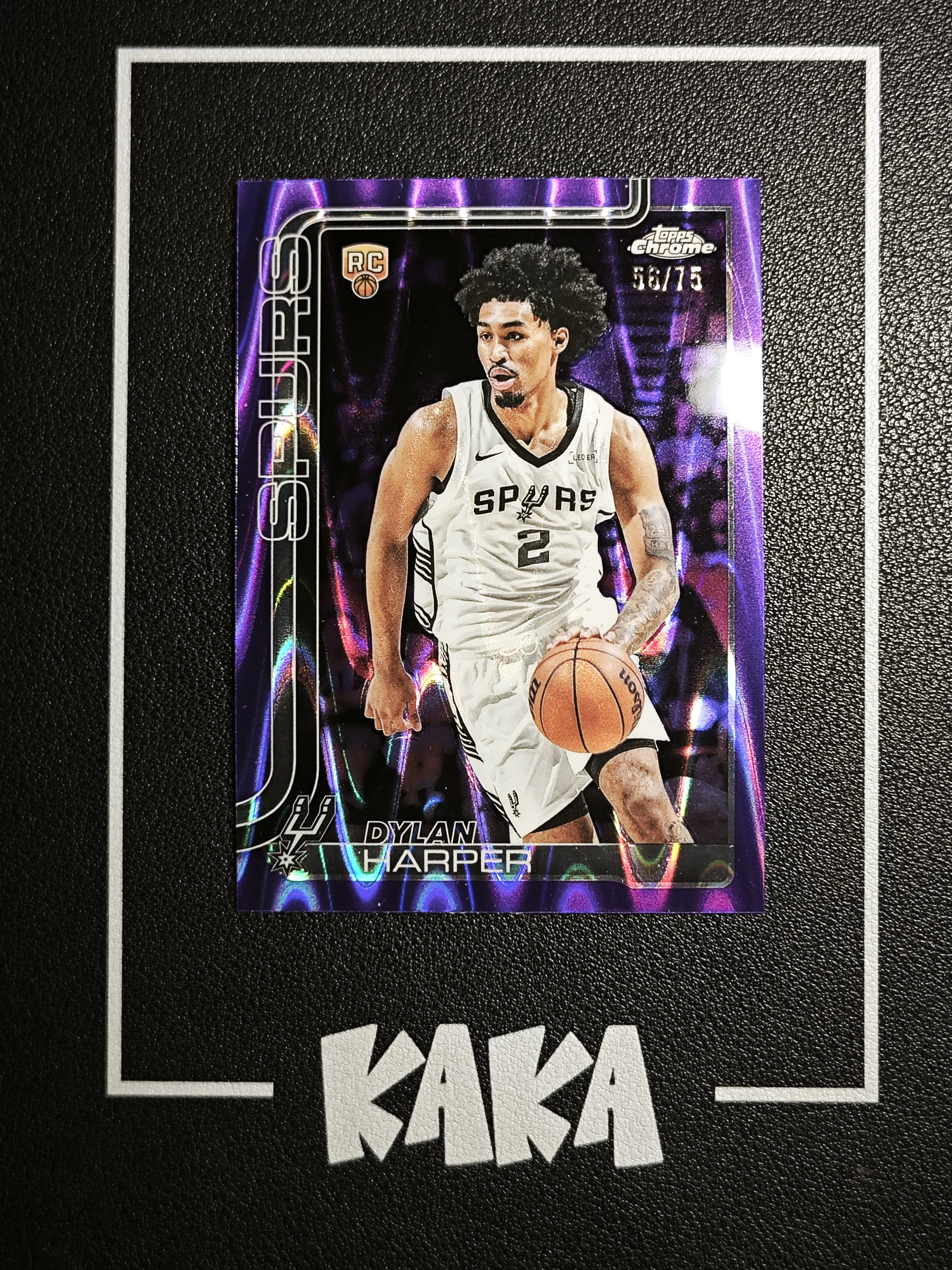 【KAKA】2025-26 Topps Chrome Dylan Harper TC 马刺 新秀 RC 迪伦 哈珀 75编 紫熔岩折 折射 轻 ...