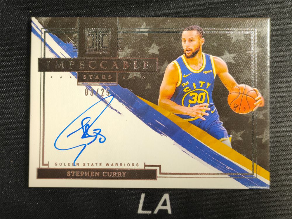 【LA拍卖精品】2021-22 Panini Impeccable Stephen Curry 小真金 勇士 斯蒂芬 库里 Stars 星星 ...