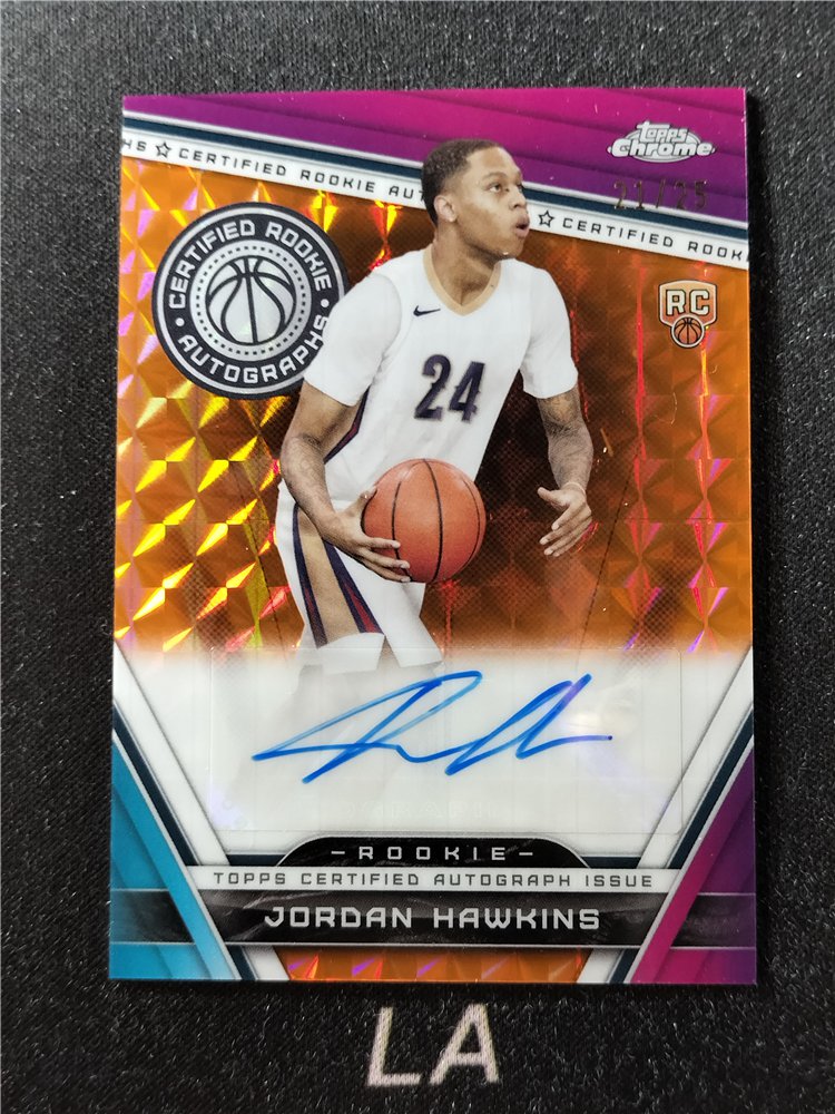 【LA拍卖】2023-24 Topps Chrome Jordan Hawkins TC篮球 新秀RC 乔丹 霍金斯 鹈鹕队 橙马赛克折 签字 ...