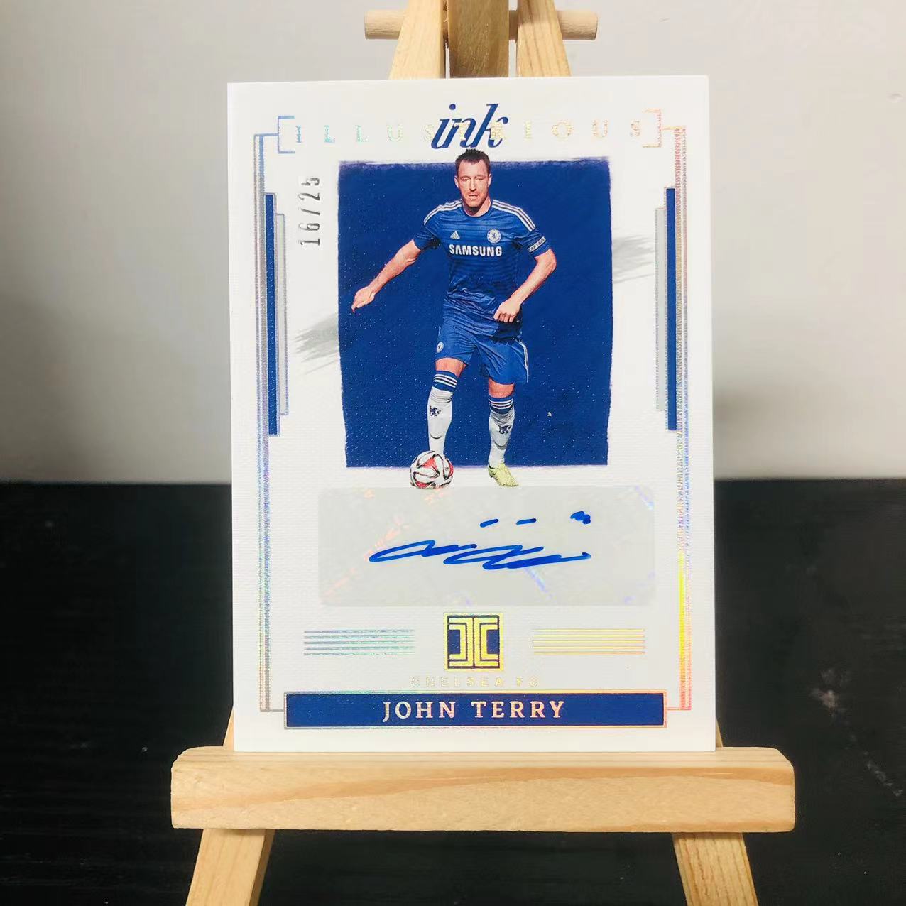 2021-22 Panini Impeccable John Terry 小真金 约翰 特里 ink签 签字 低编 16/25编 银平行 切尔西 one 卡淘