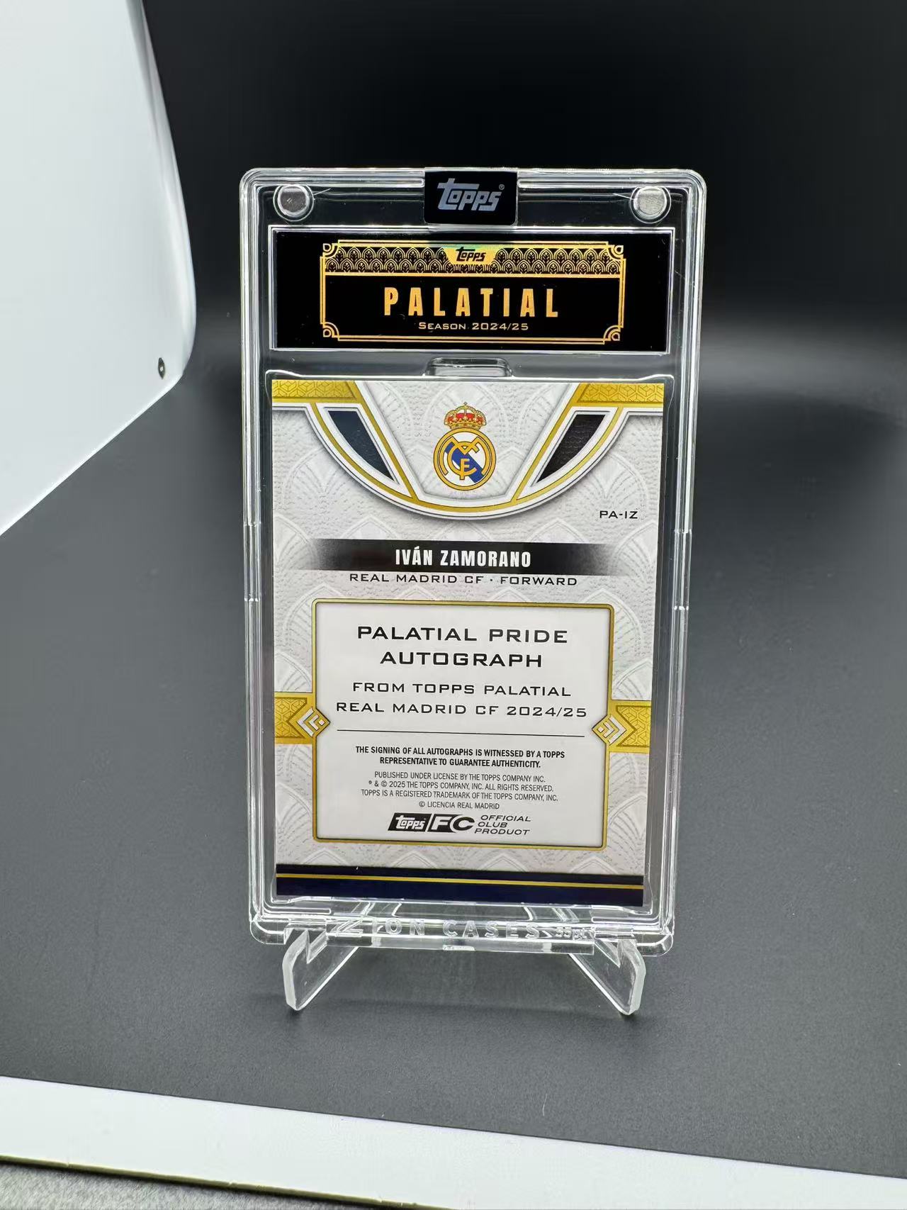 2025 Topps palatial Ivan Zamorano 皇马 宫殿 皇马 皇家马德里 伊万 萨莫拉诺 9/10编 低编 稀有 签字 ...