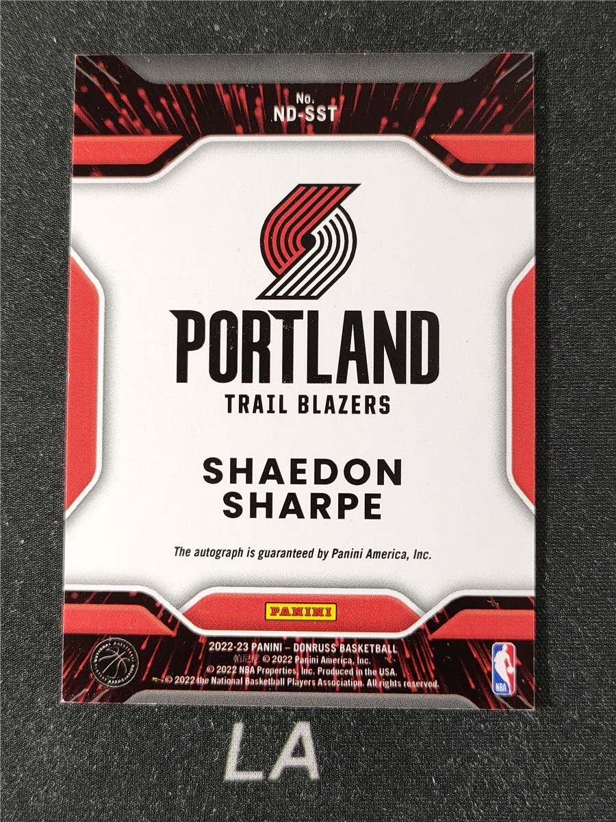 【LA拍卖精品】22-23 Panini Donruss Shaedon Sharpe 杜蕾斯 新秀RC 谢登 夏普 开拓者队 Next ...
