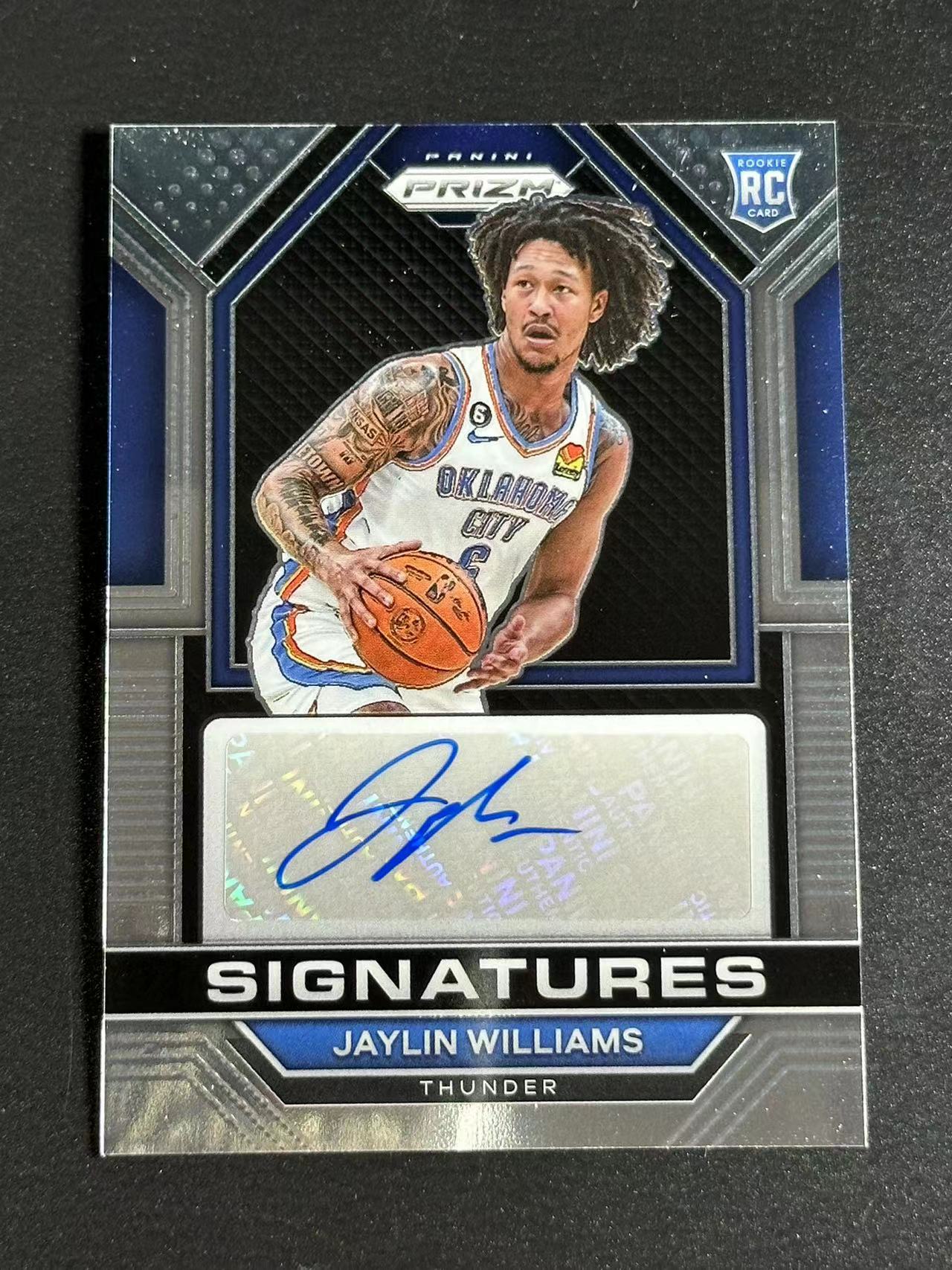 2022-23 Panini Prizm Jaylin Williams 【无疫烦拍卖】PZ 雷霆 杰林威廉姆斯 新秀RC 签字 未来可期 瑕疵如图【YNWA】F9 卡淘