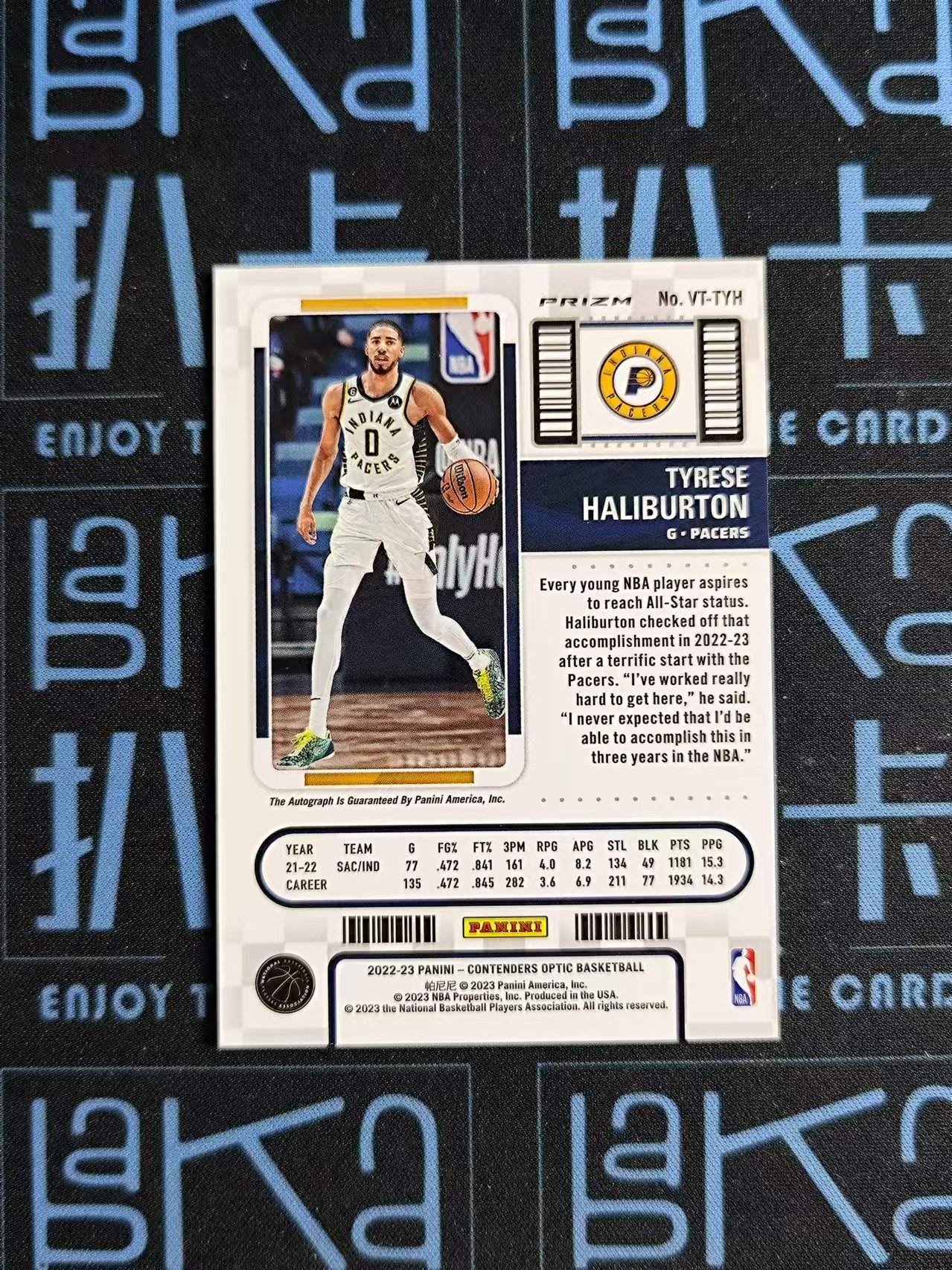 【扒卡拍卖】2022-23 Panini Contenders Optic Tyrese Haliburton 球票OP 步行者 哈利伯顿 ...