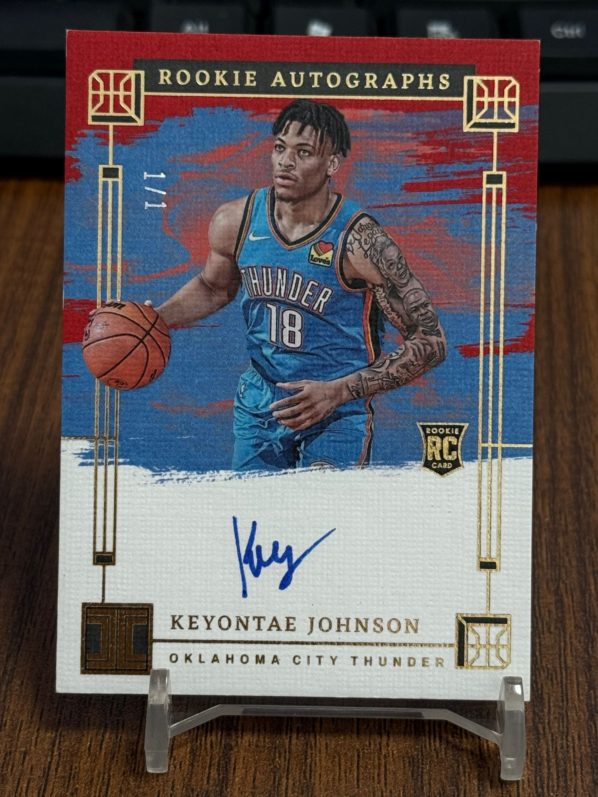 【浩行拍卖 截标预付82%】2023-24 panini Impeccable Keyontae Johnson 小真金 雷霆 基昂泰 约翰逊 ...