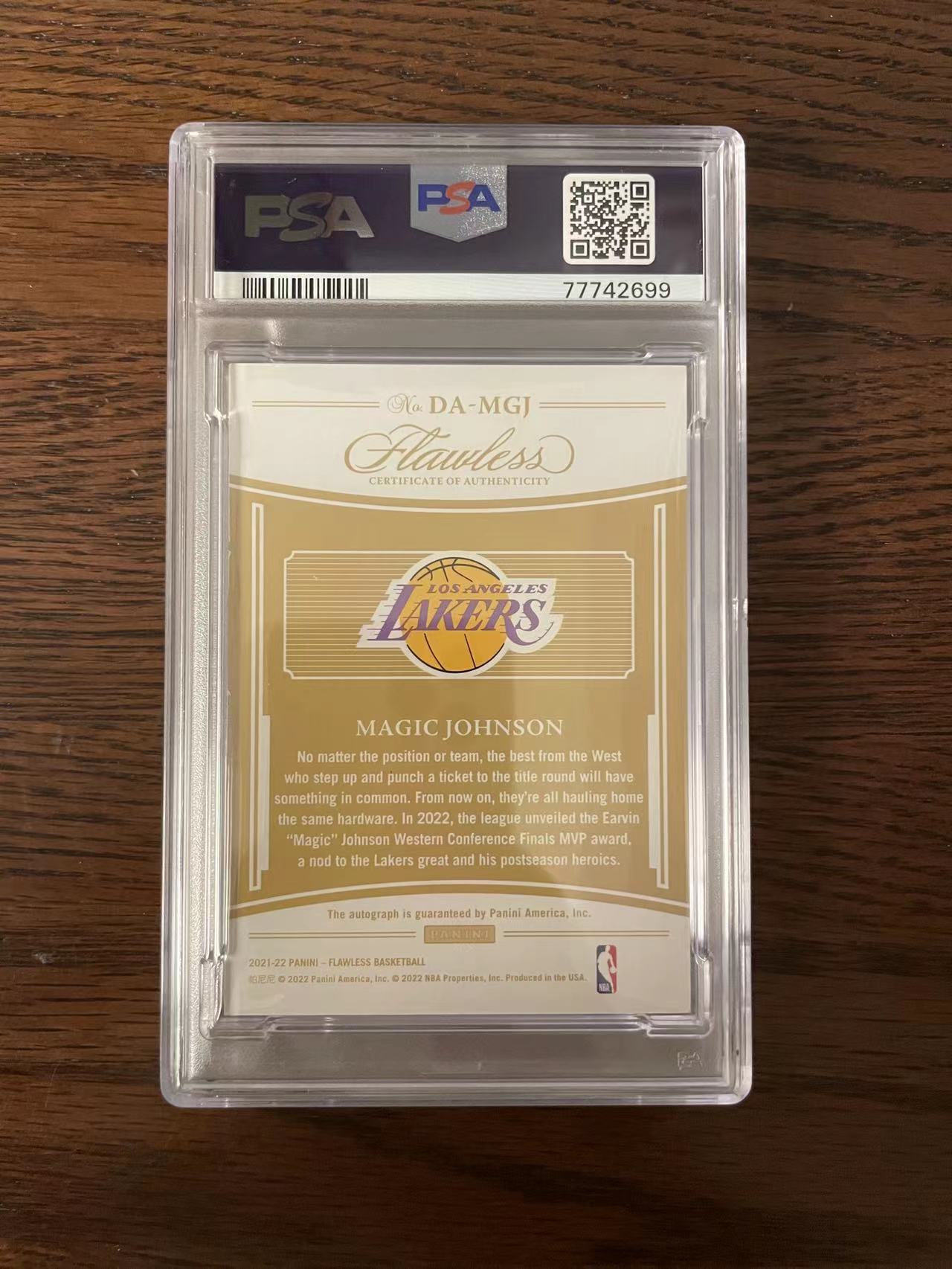【VIP拆卡社】2021-22 Flawless Magic Johnson 魔术师 约翰逊 手提 签字 金折 金版 02/10 洛杉矶湖人 ...
