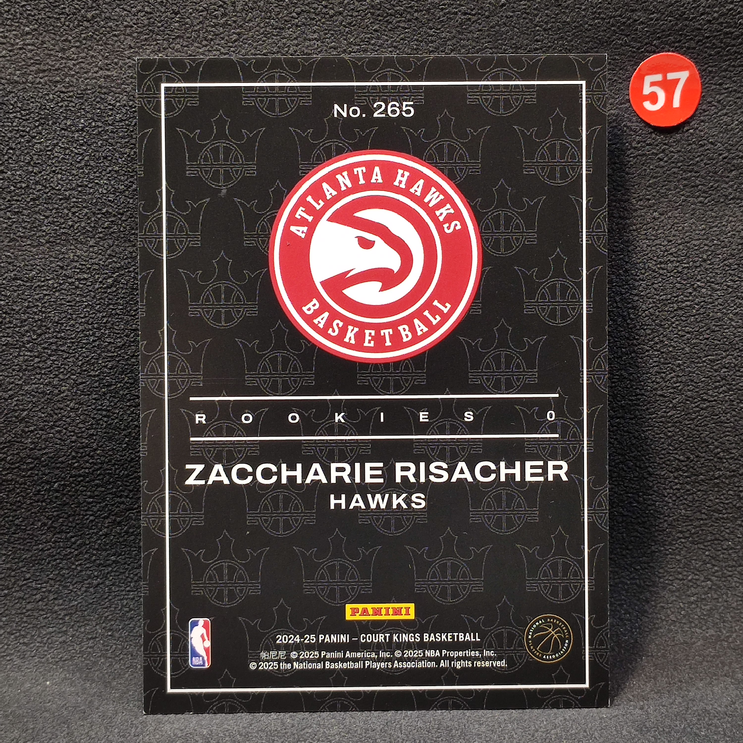 【大腿代卖精品】Zaccharie Risacher 里萨谢 2024-25 Court Kings 油画 RC新秀 0级特卡 零级特卡 大 ...