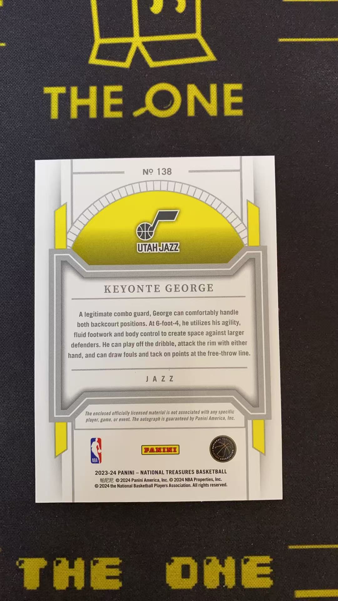 2023-24 Panini National Treasures Keyonte George RC 【TheOne】基昂特乔治猪猪侠 爵士 ...